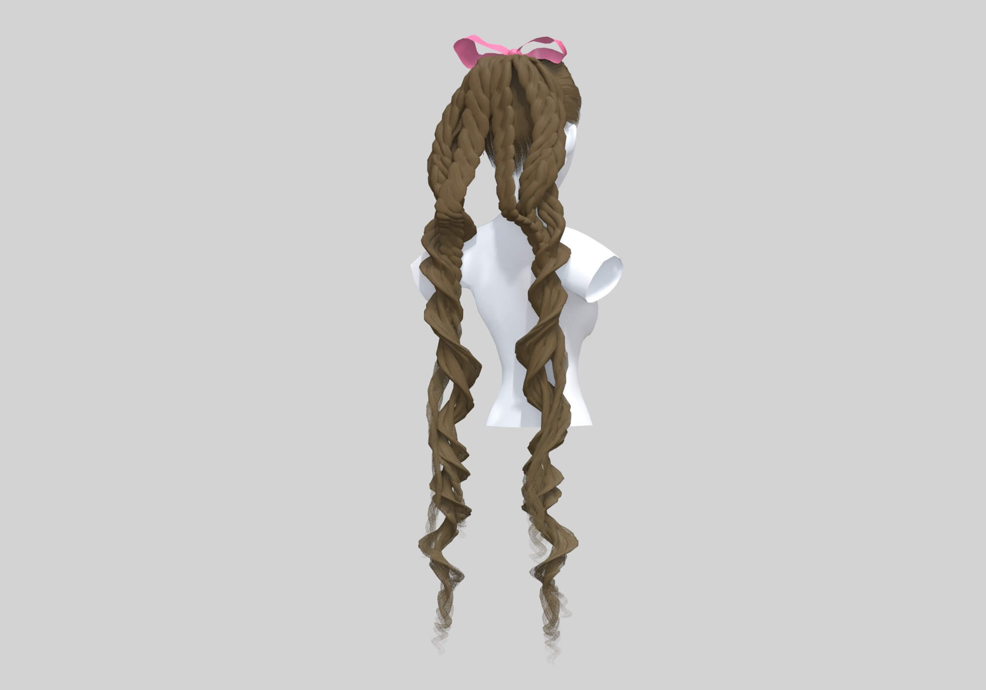 Braids Female Hair - 3D Model by nickianimations