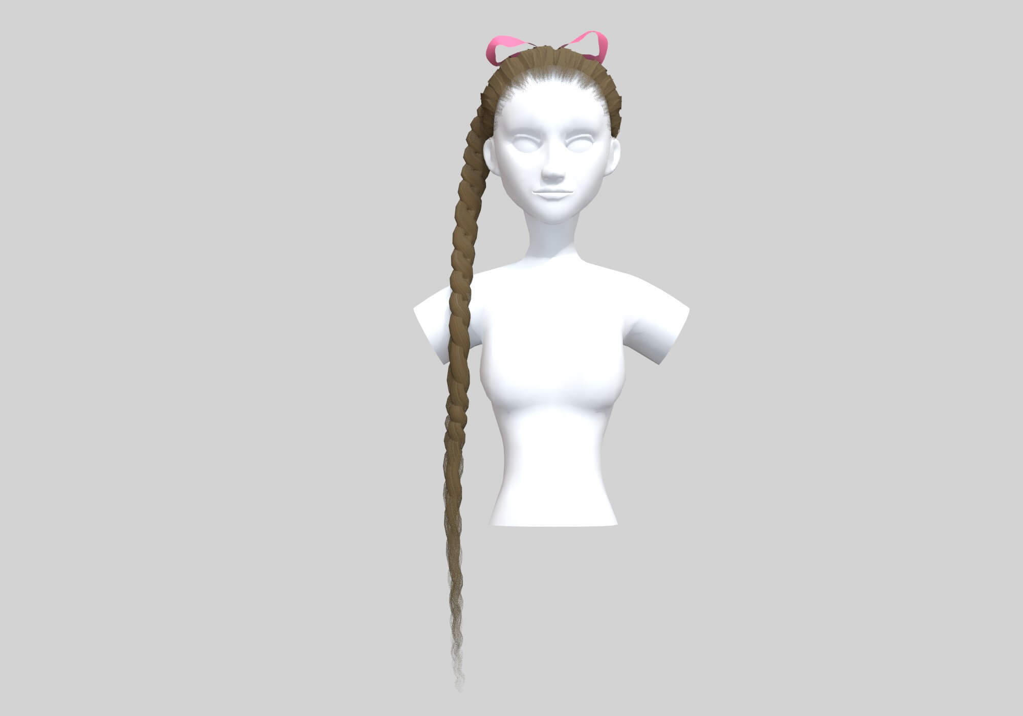 Braids Ponytail Hairstyle - 3D Model by nickianimations