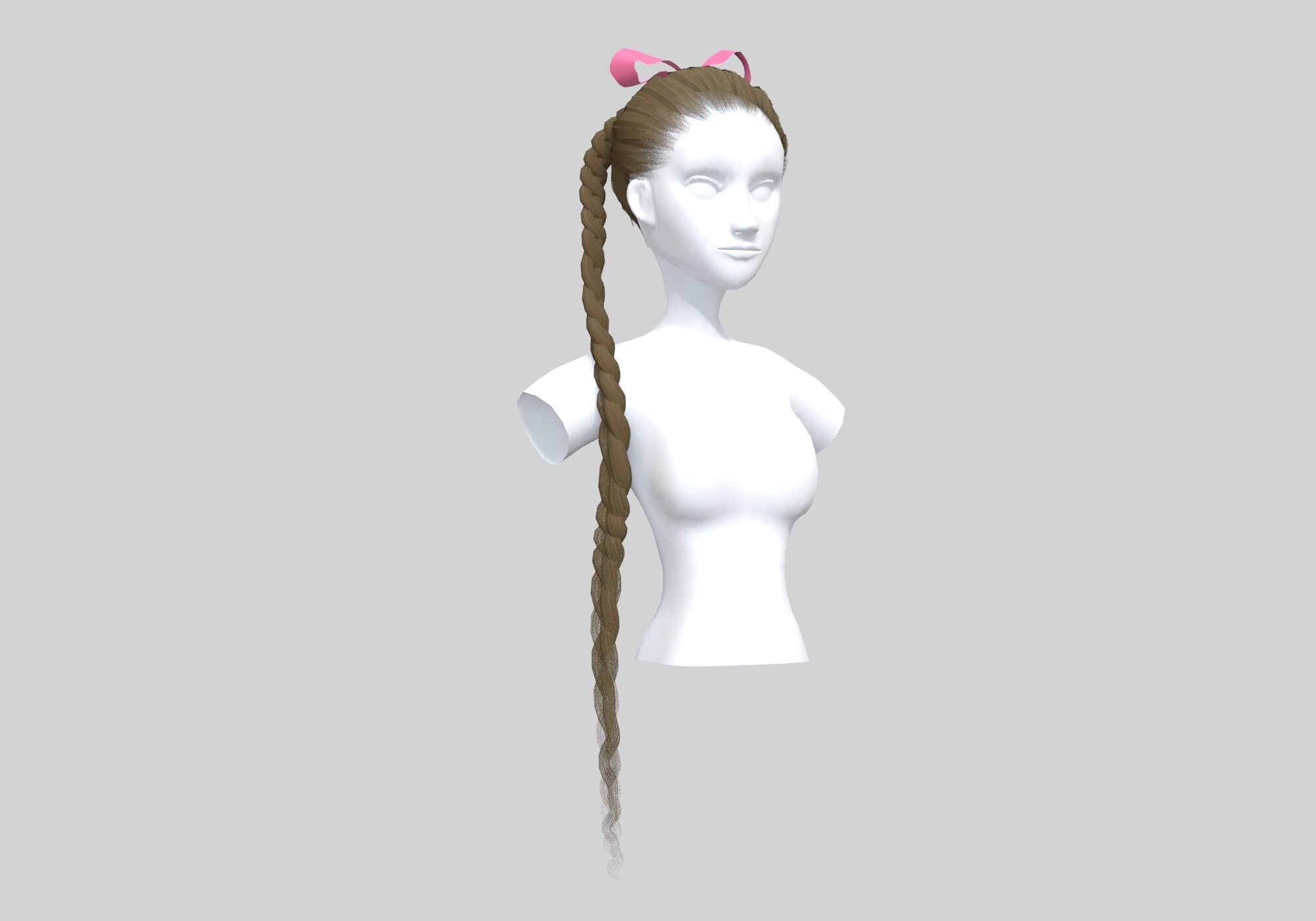 Braids Ponytail Hairstyle - 3D Model by nickianimations