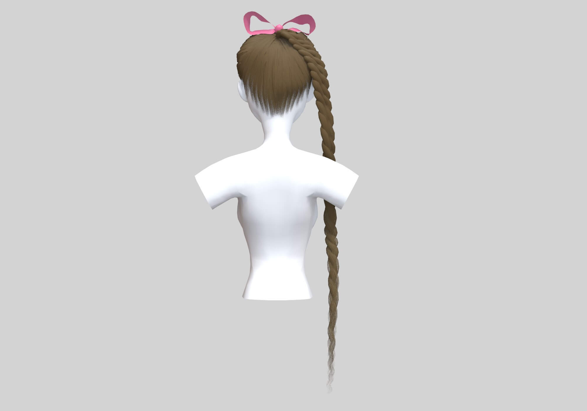 Braids Ponytail Hairstyle - 3D Model by nickianimations