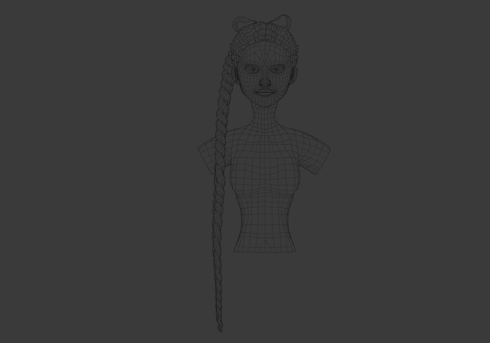 Braids Ponytail Hairstyle - 3D Model by nickianimations