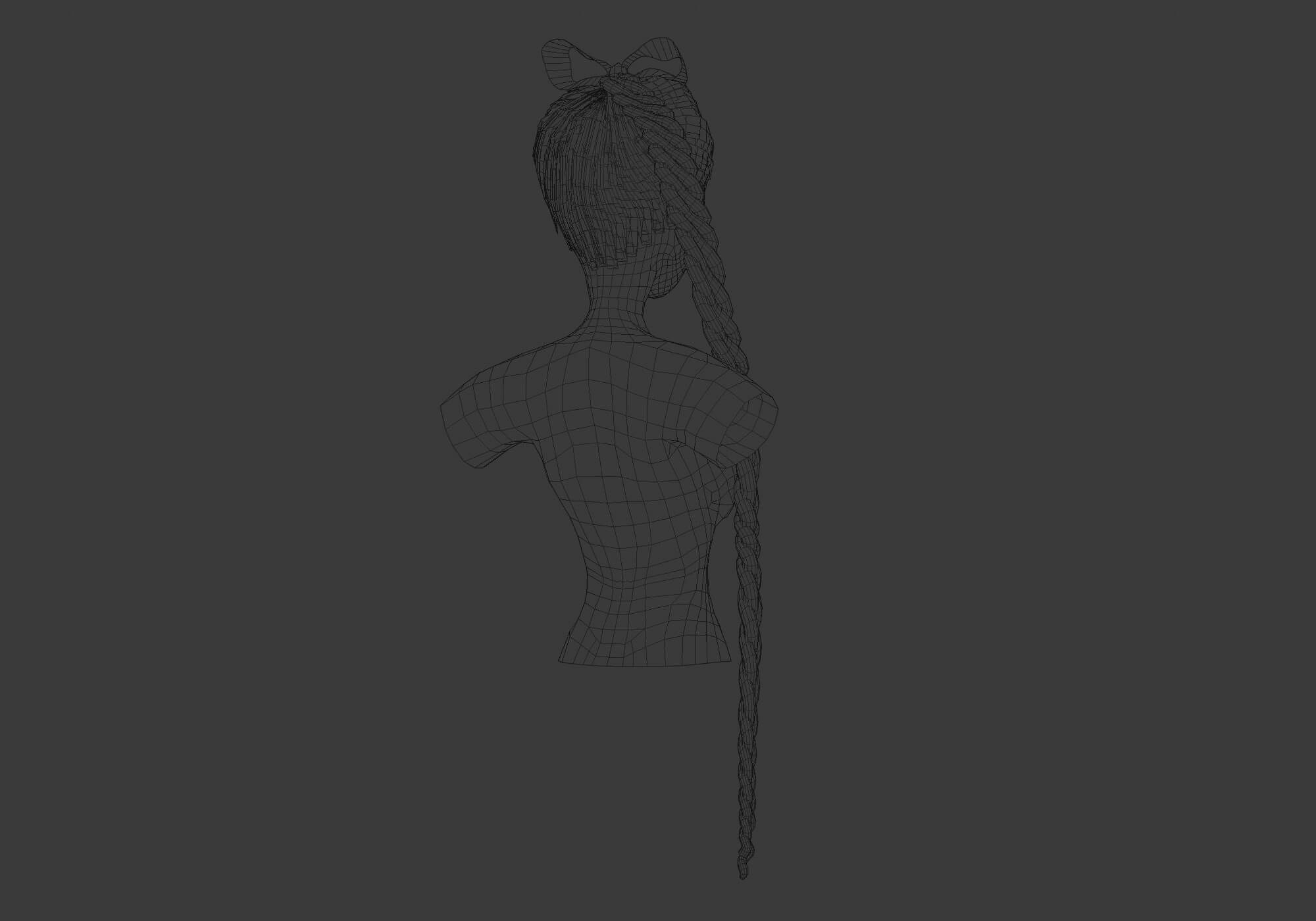Braids Ponytail Hairstyle - 3D Model by nickianimations