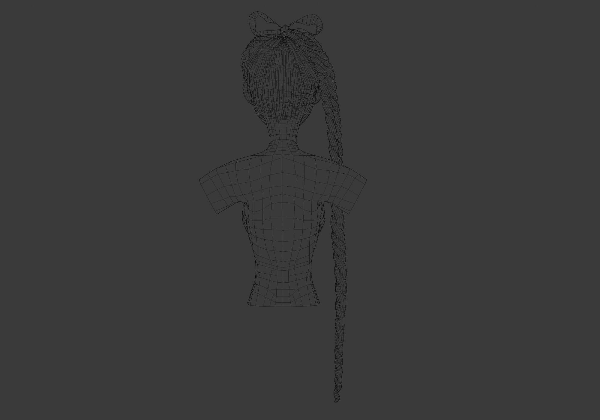 Braids Ponytail Hairstyle - 3D Model by nickianimations