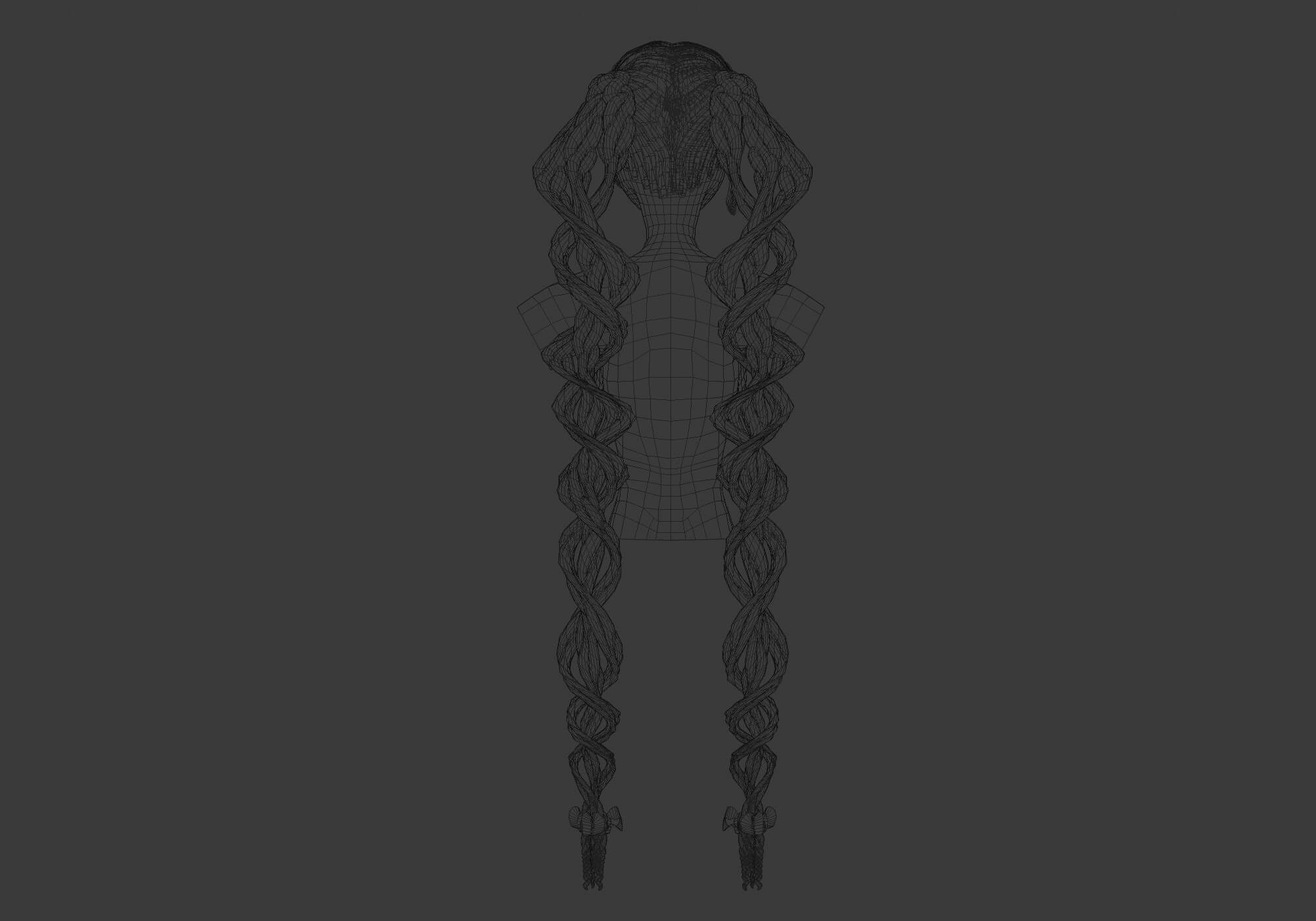 Braids Ponytails Hairstyle - 3D Model by nickianimations