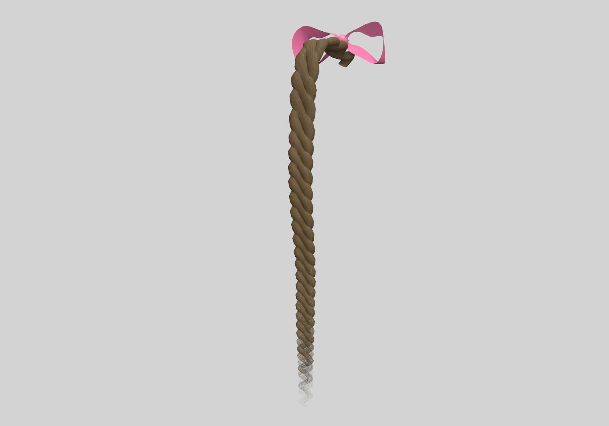 Braids Ribbon Pigtail - 3D Model by nickianimations