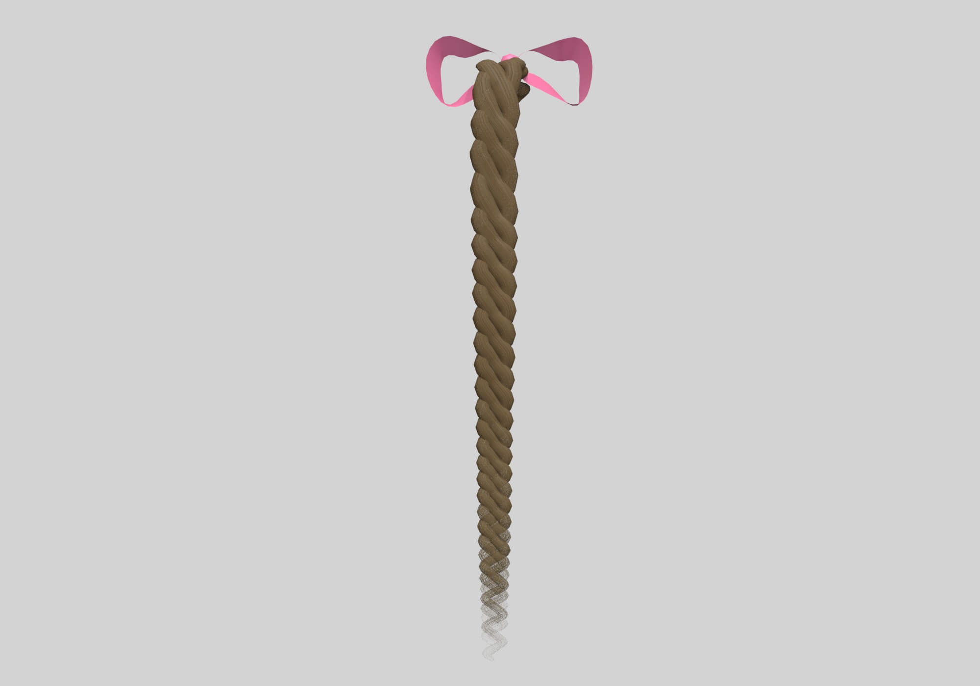 Braids Ribbon Pigtail - 3D Model by nickianimations