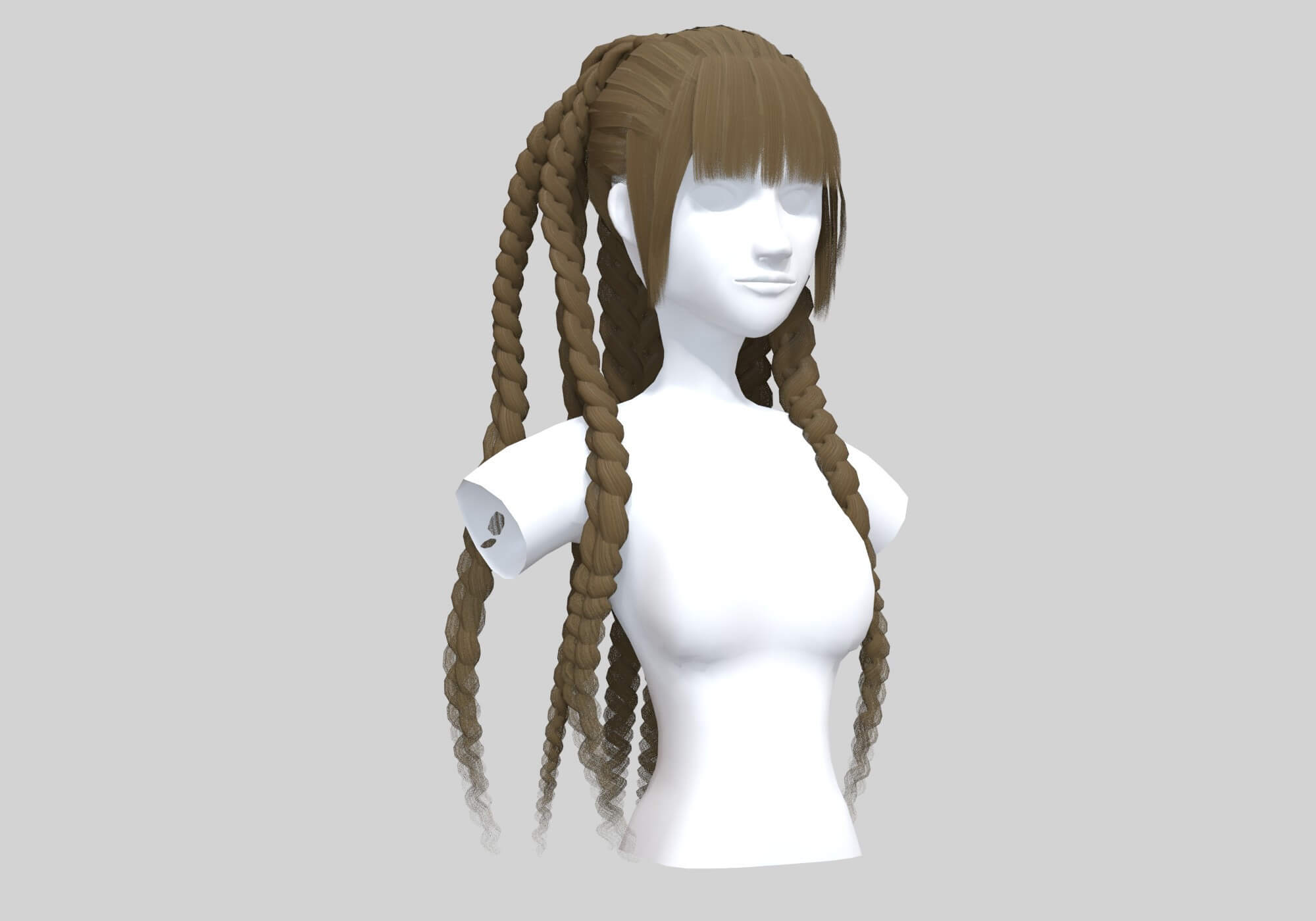 Braids Stylized Hairstyle - 3D Model by nickianimations
