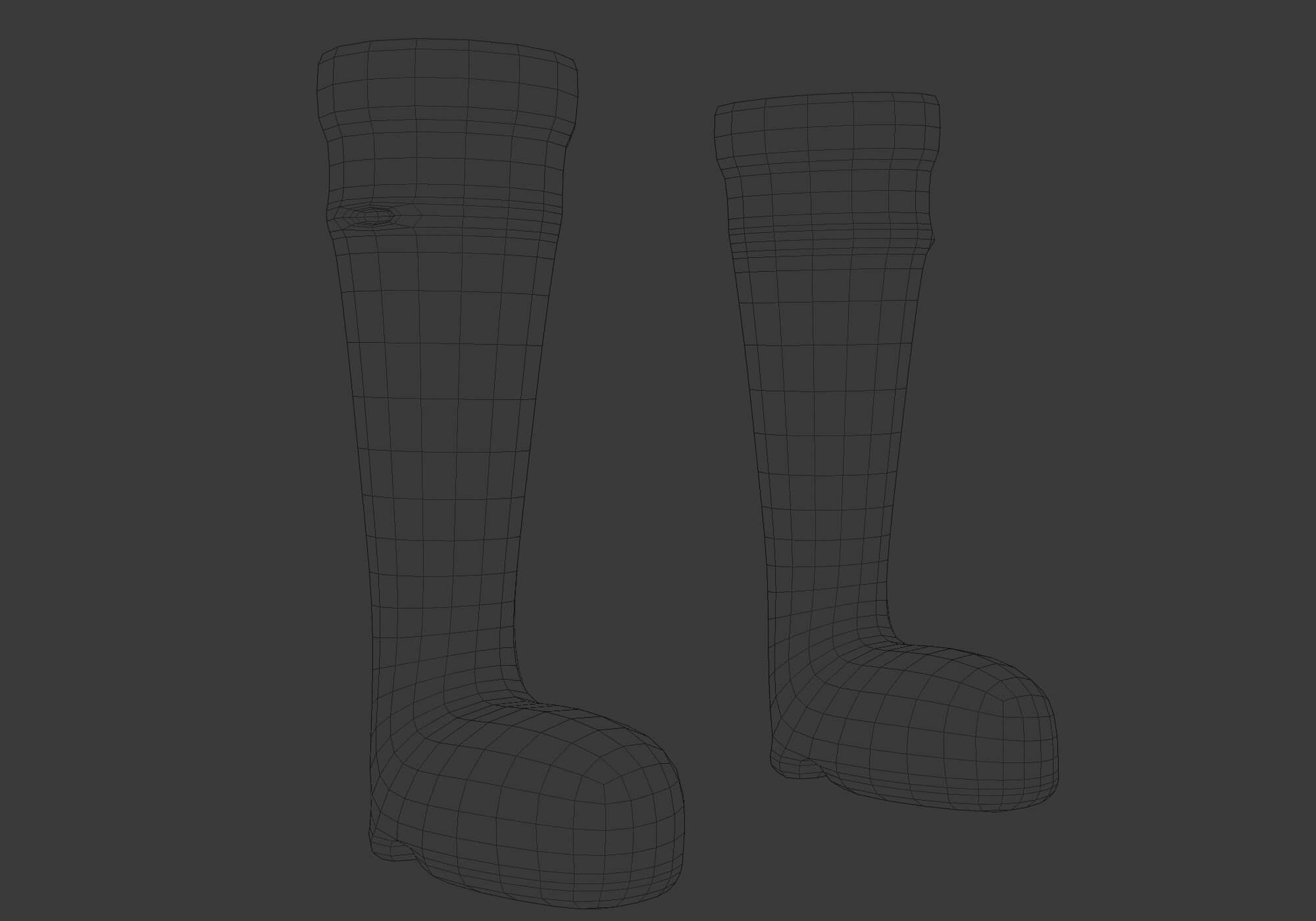 Brown Cartoon Boots - 3D Model by nickianimations