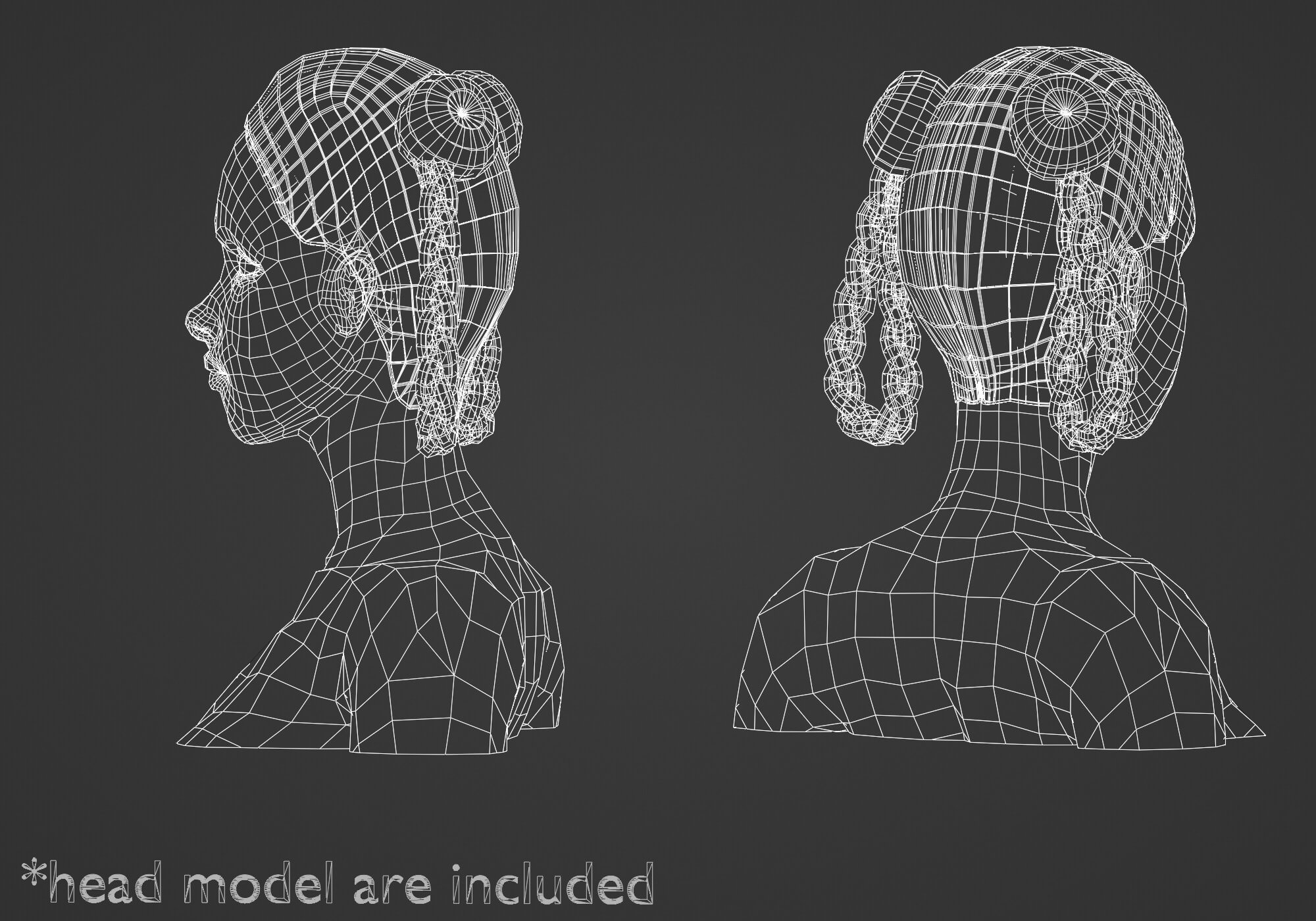 Bun Braids Hairstyle V10015 - 3D Model by nickianimations