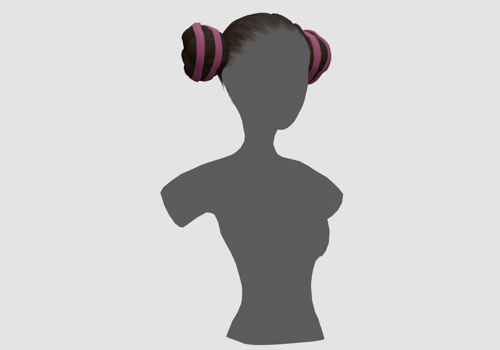 Bun Cute Hairstyle - 3D Model by nickianimations