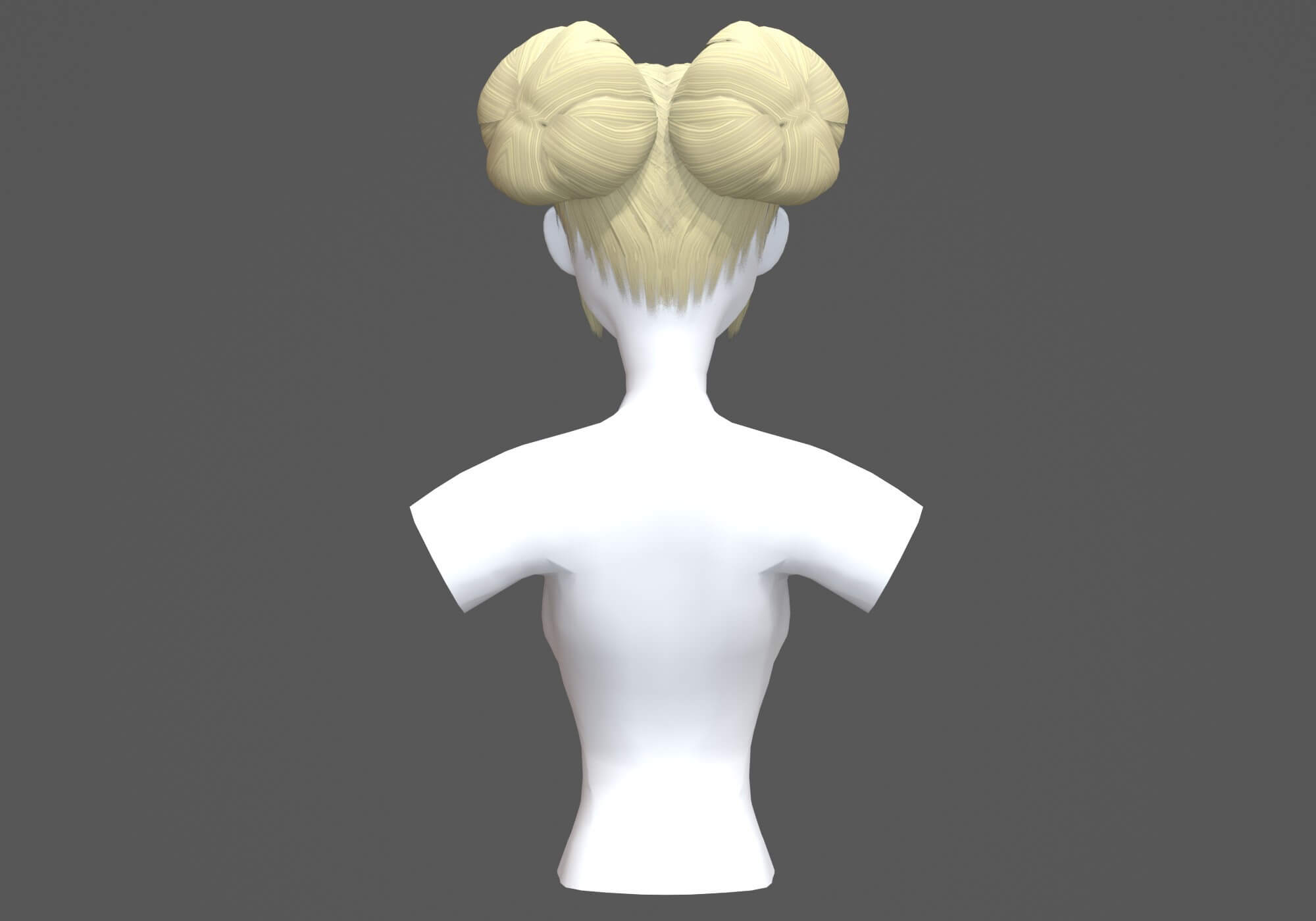 Bun Female Hairstyle - 3D Model by nickianimations