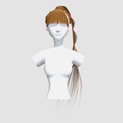Bun Ponytail Hairstyle - 3D Model by nickianimations