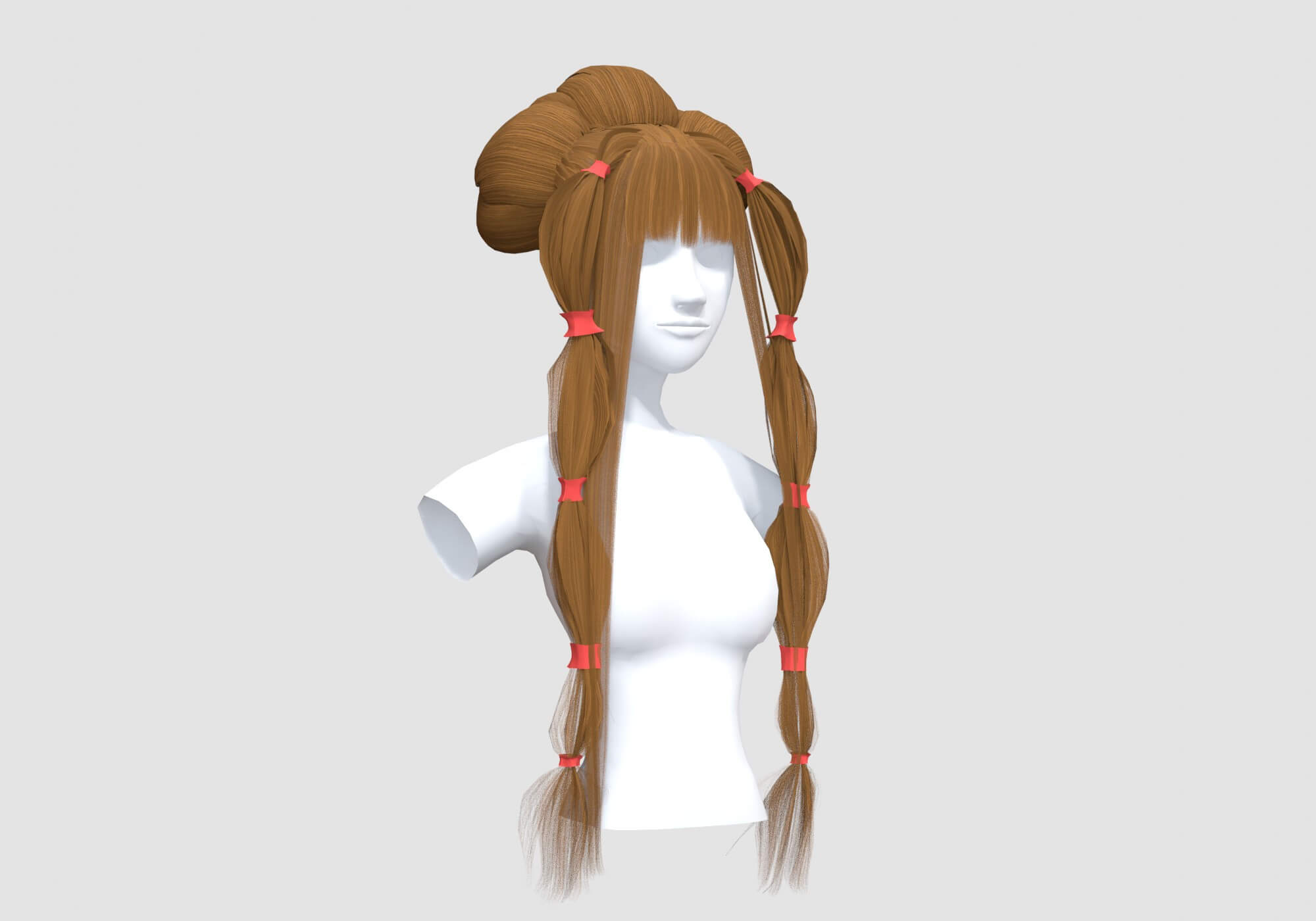 Bun Stylized Hairstyle - 3D Model by nickianimations