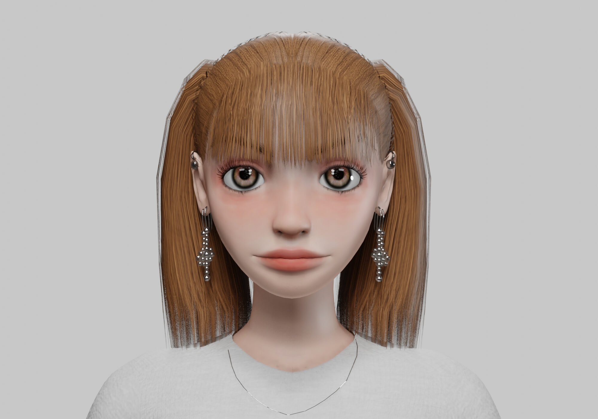 Cartoon Basic Girl V22956 - 3D Model by nickianimations