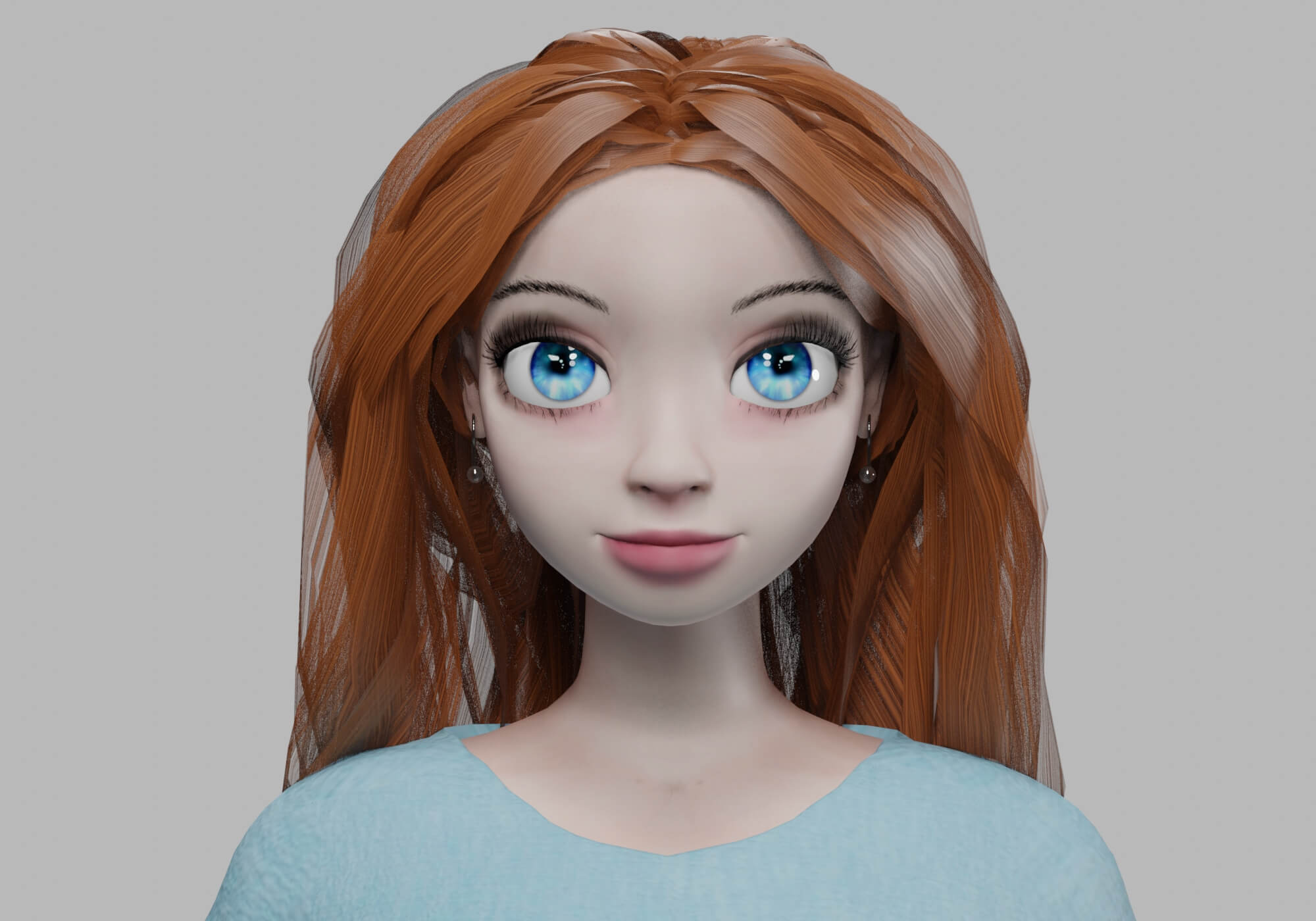 Cartoon Basic Girl V32684 - 3D Model by nickianimations