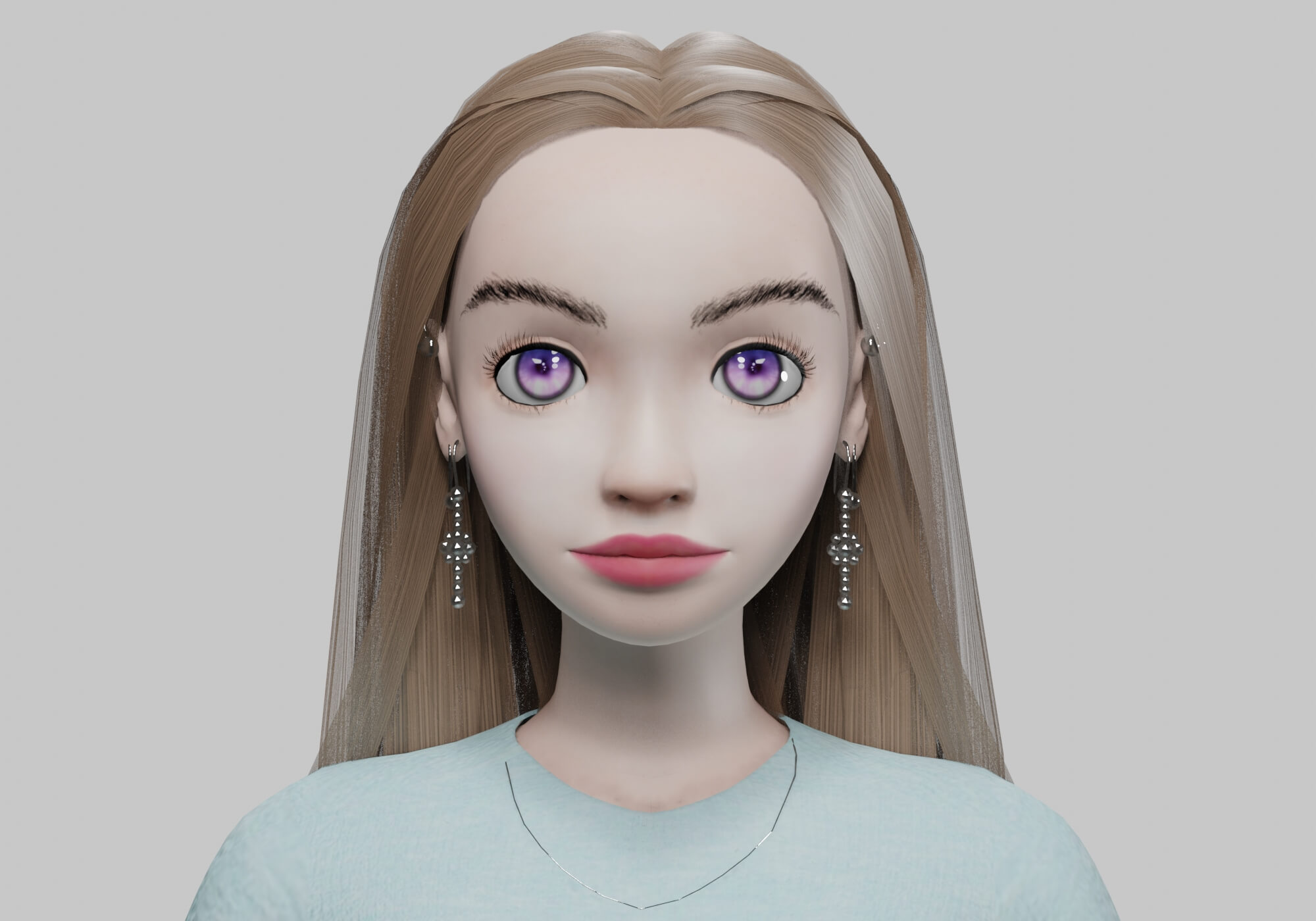 Cartoon Basic Girl V33737 - 3D Model by nickianimations
