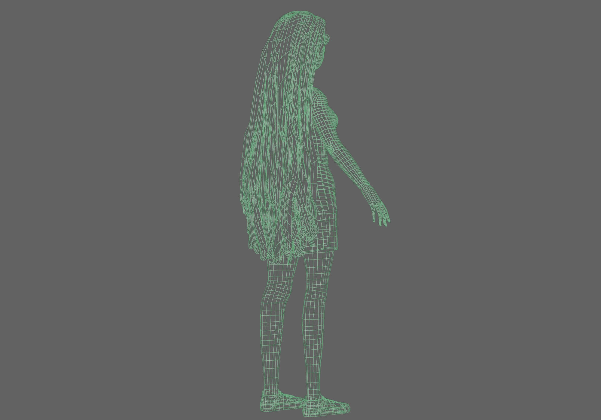 Cartoon Basic Woman V34415 - 3D Model by nickianimations