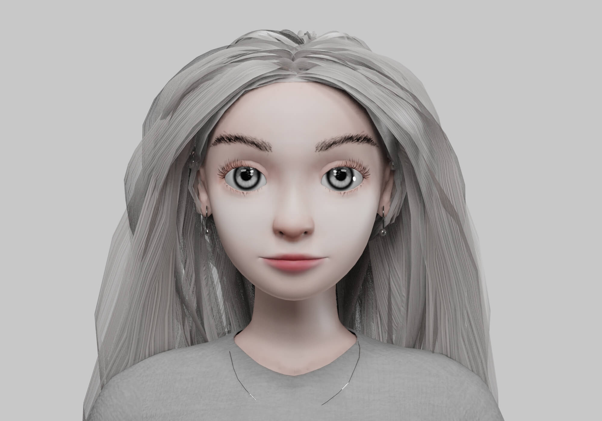 Cartoon Blond Girl V30641 - 3D Model by nickianimations