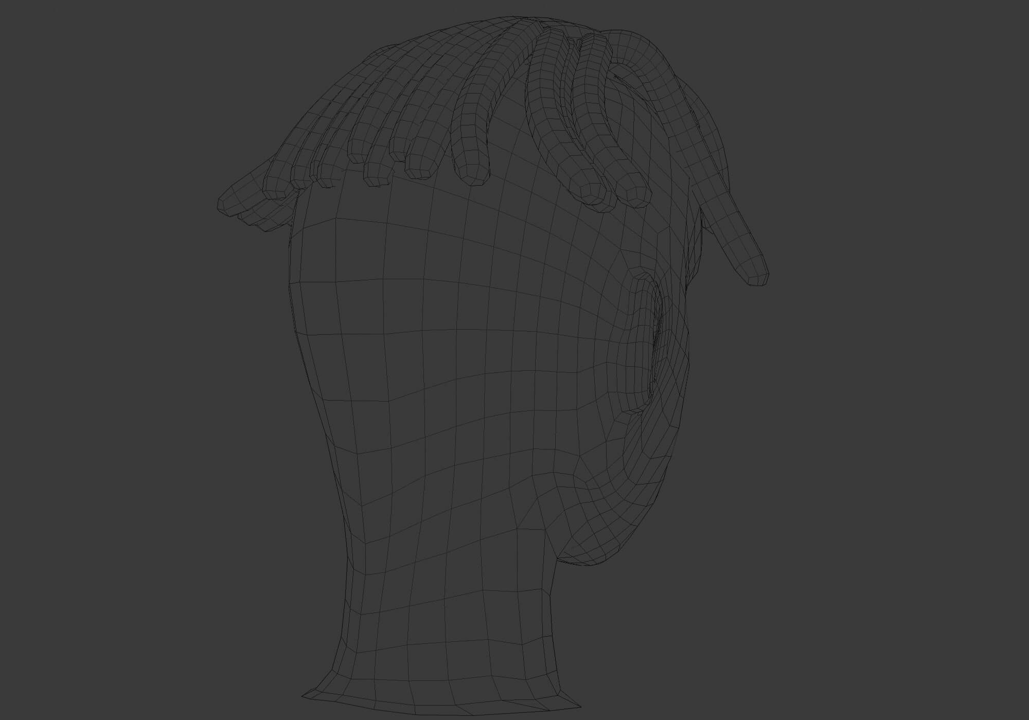 Cartoon Braids Hairstyle - 3D Model by nickianimations