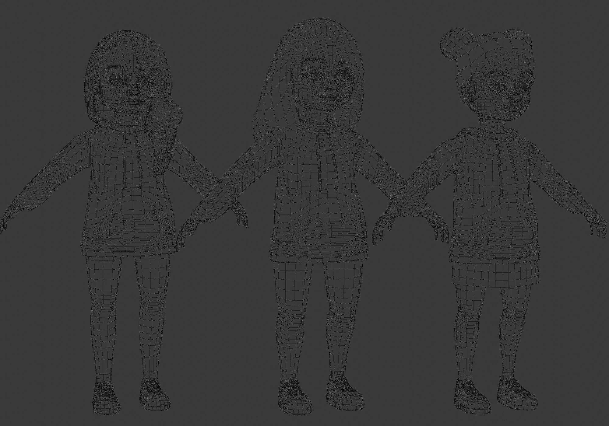 Cartoon Characters Collection - 3D Model by nickianimations