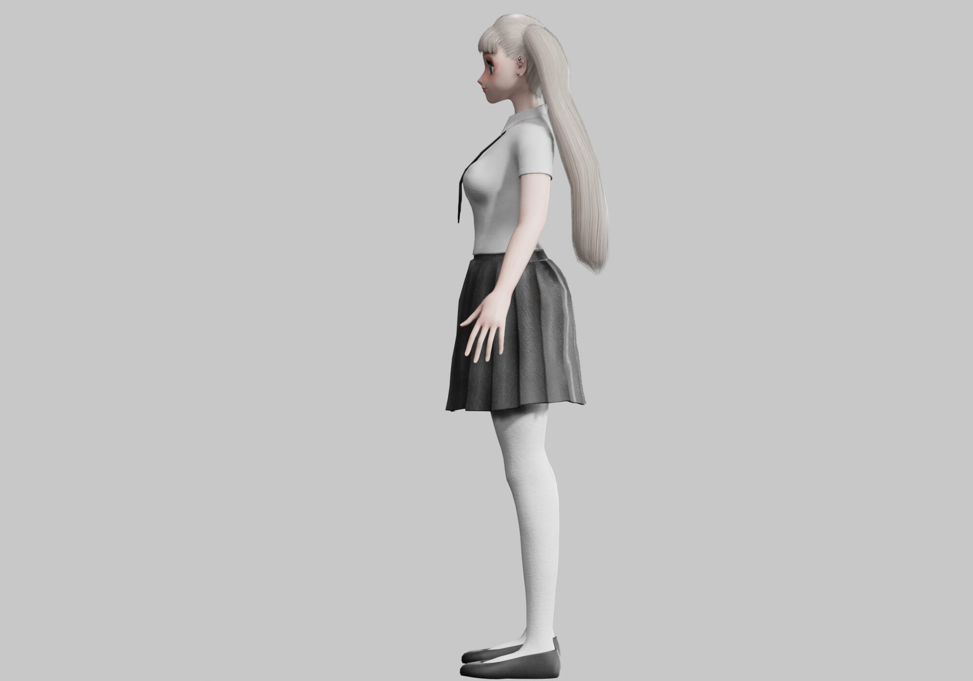 Cartoon Cute Girl V24843 - 3D Model by nickianimations