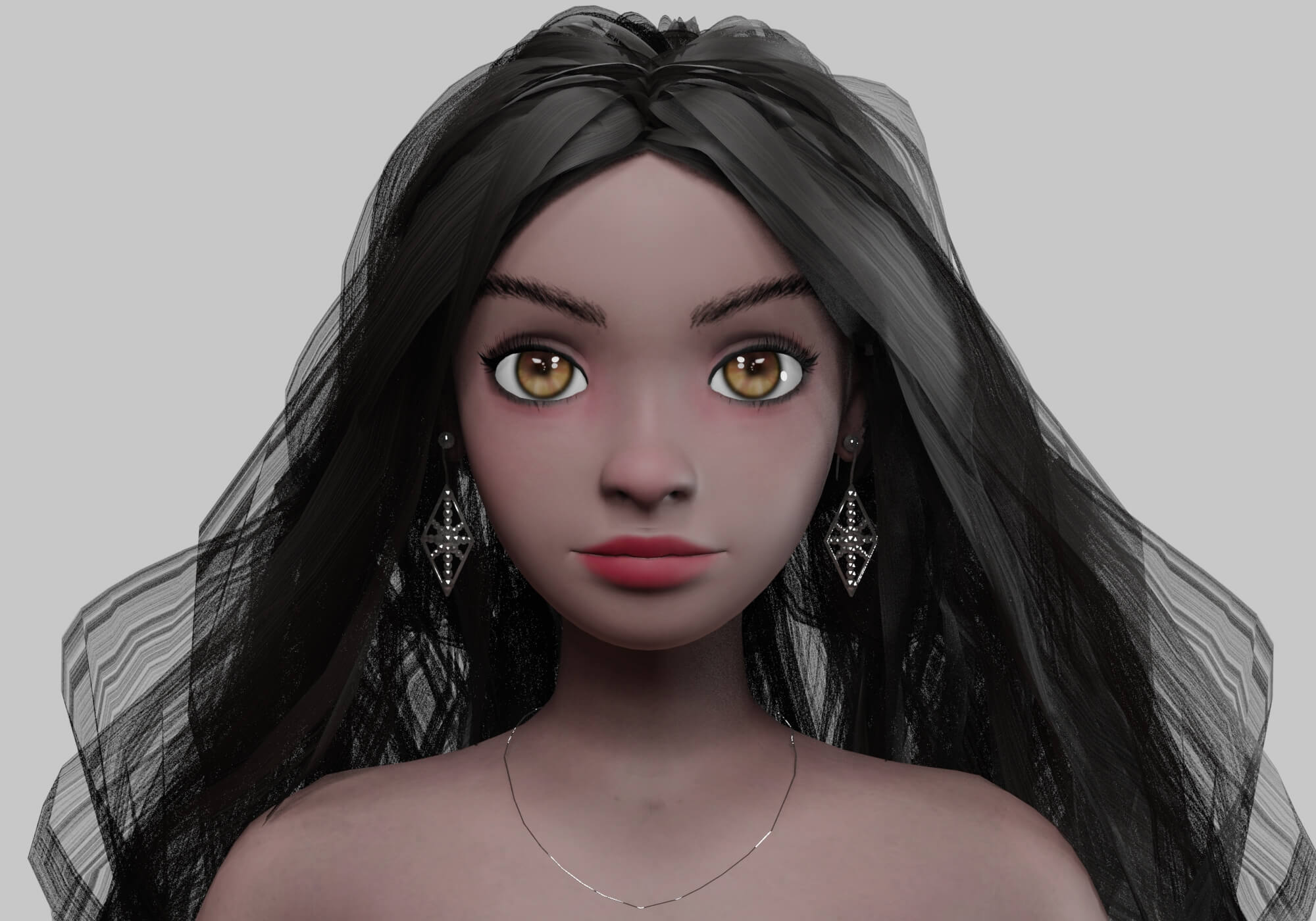 Cartoon Cute Girl V37741 - 3D Model by nickianimations