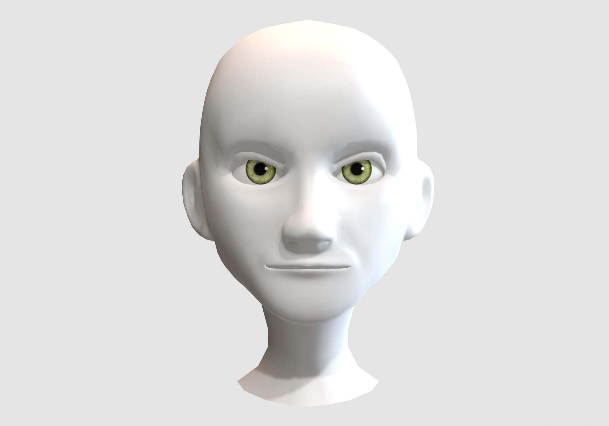Cartoon Female Head - 3D Model by nickianimations