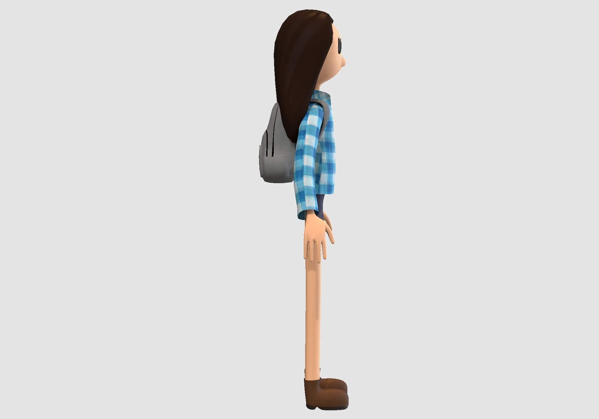 Cartoon Female Student - 3D Model by nickianimations