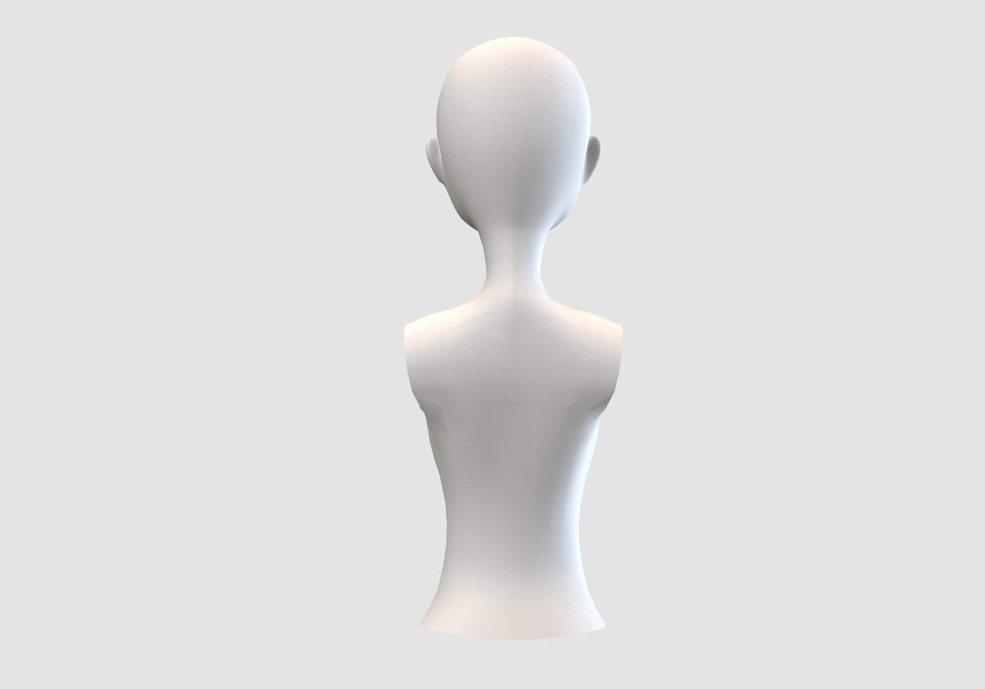Cartoon Female Torso - 3D Model by nickianimations