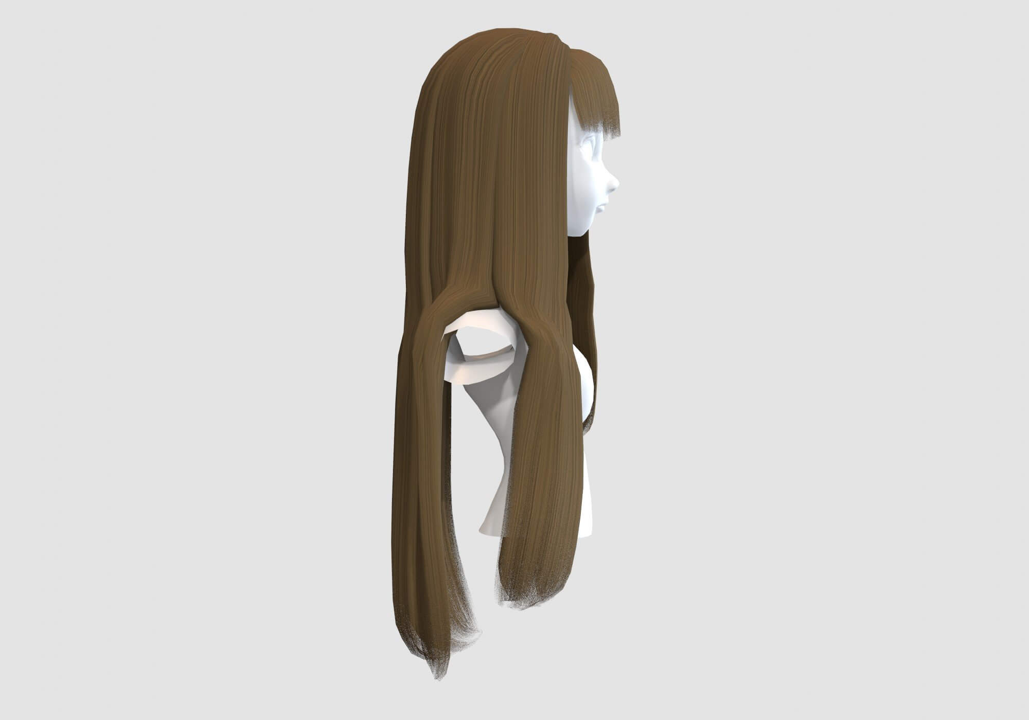 Cartoon Long Hairstyle - 3D Model by nickianimations