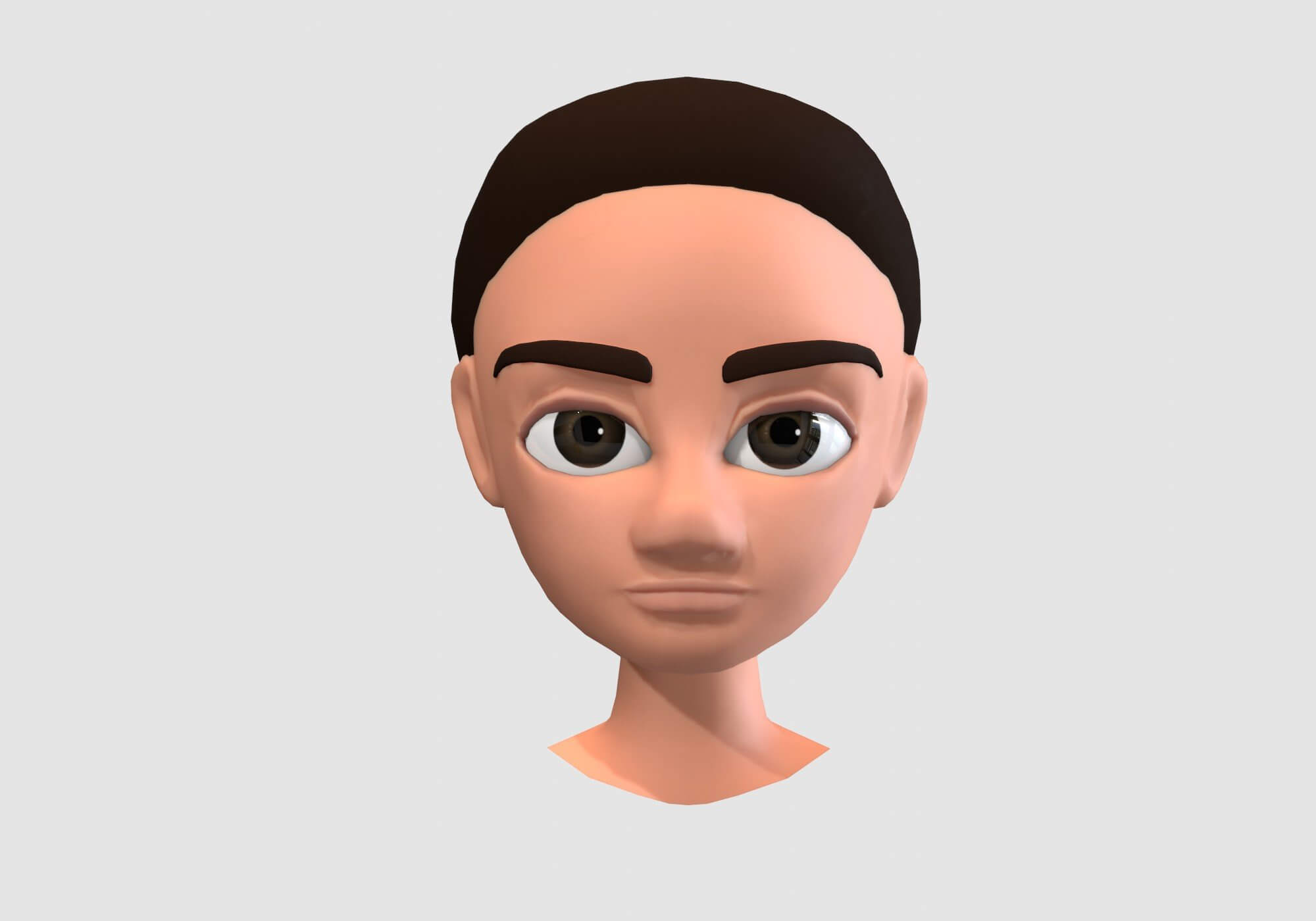 Cartoon Male Head - 3D Model by nickianimations