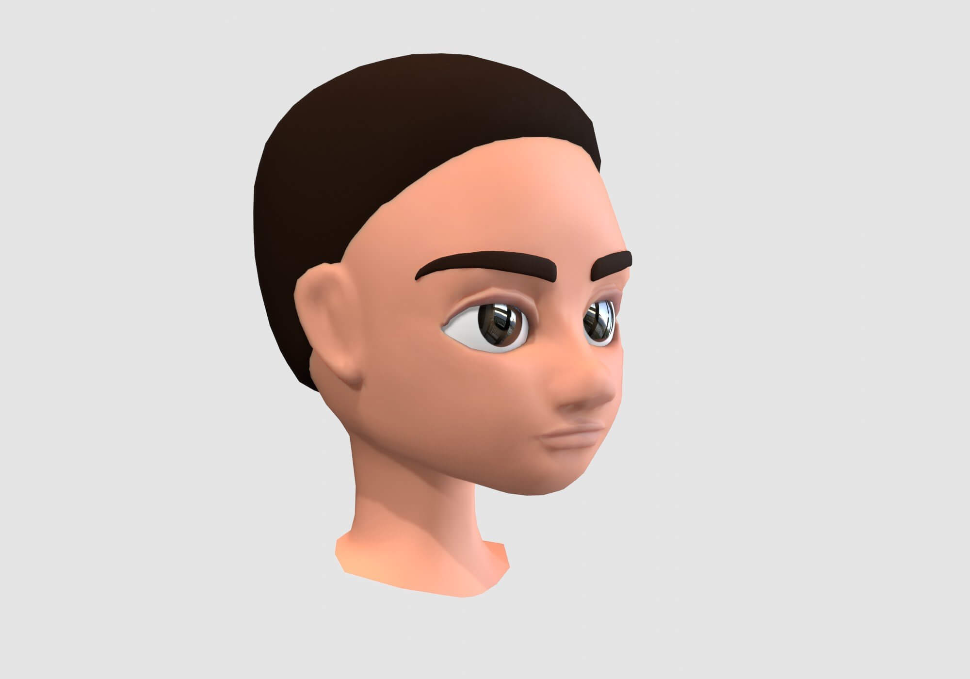 Cartoon Male Head - 3D Model by nickianimations