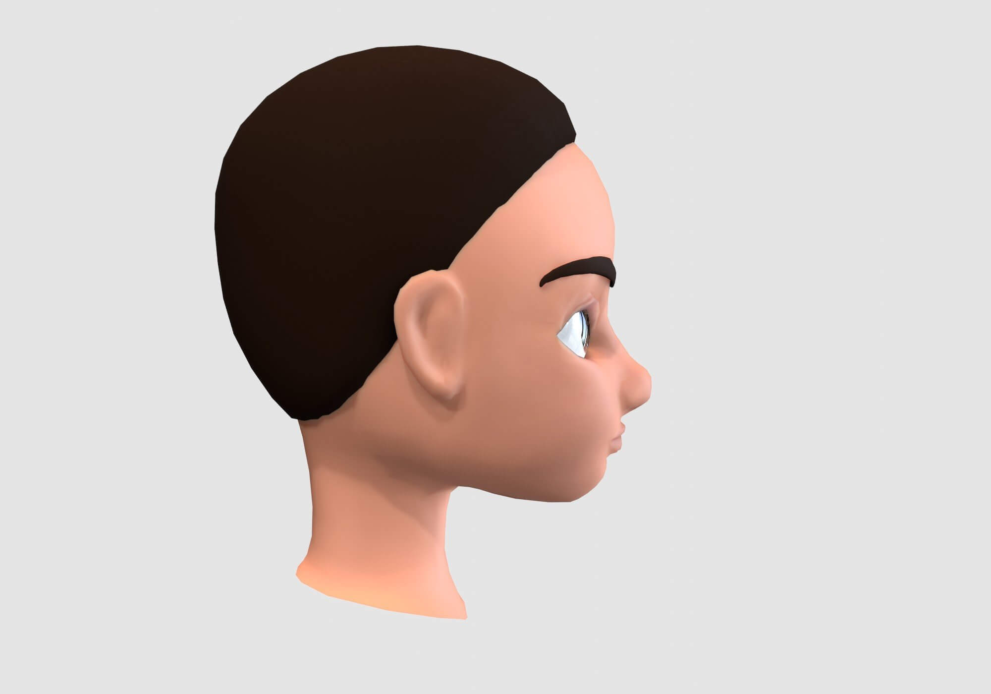 Cartoon Male Head - 3D Model by nickianimations