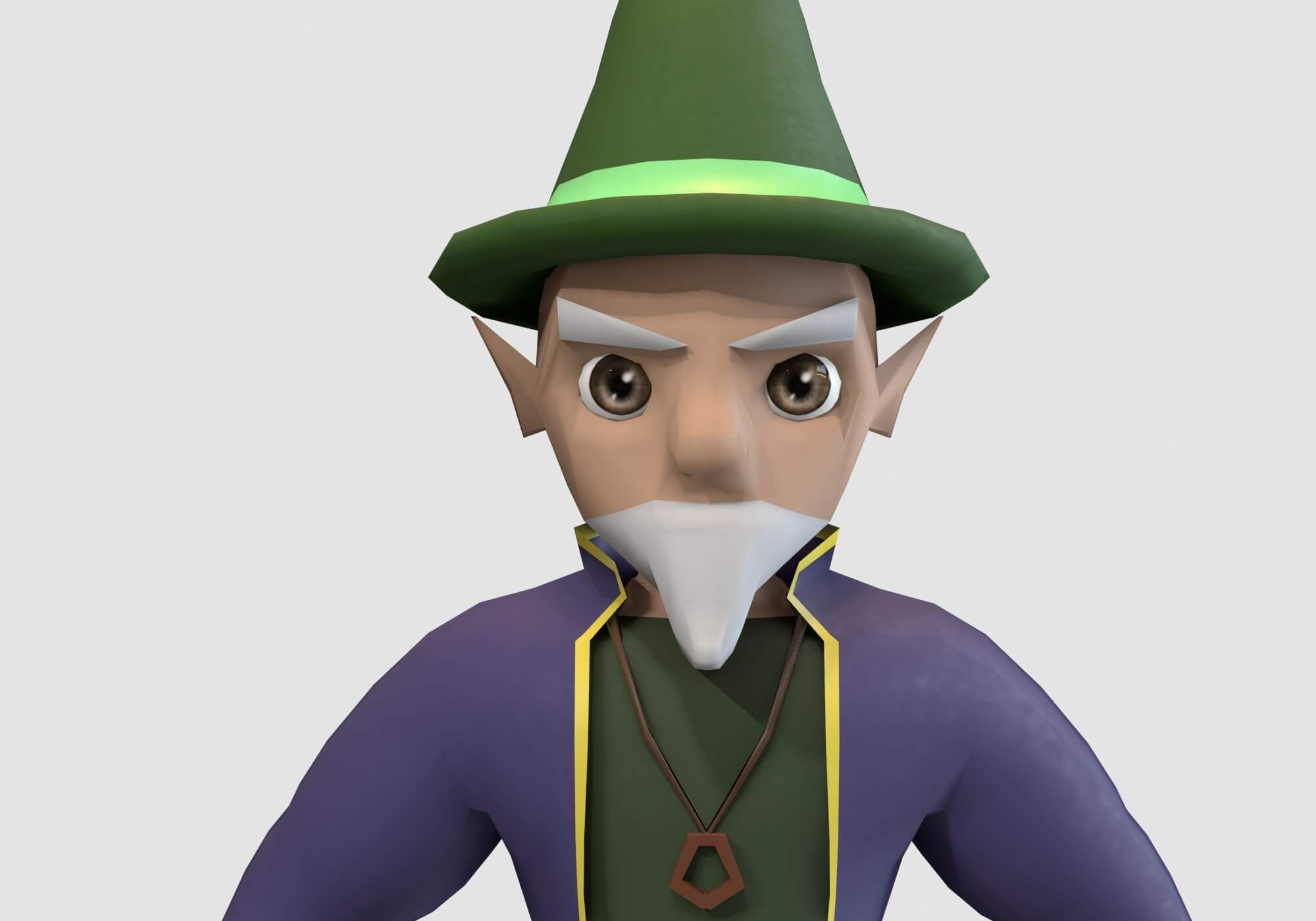 Cartoon Male Wizard - 3D Model by nickianimations