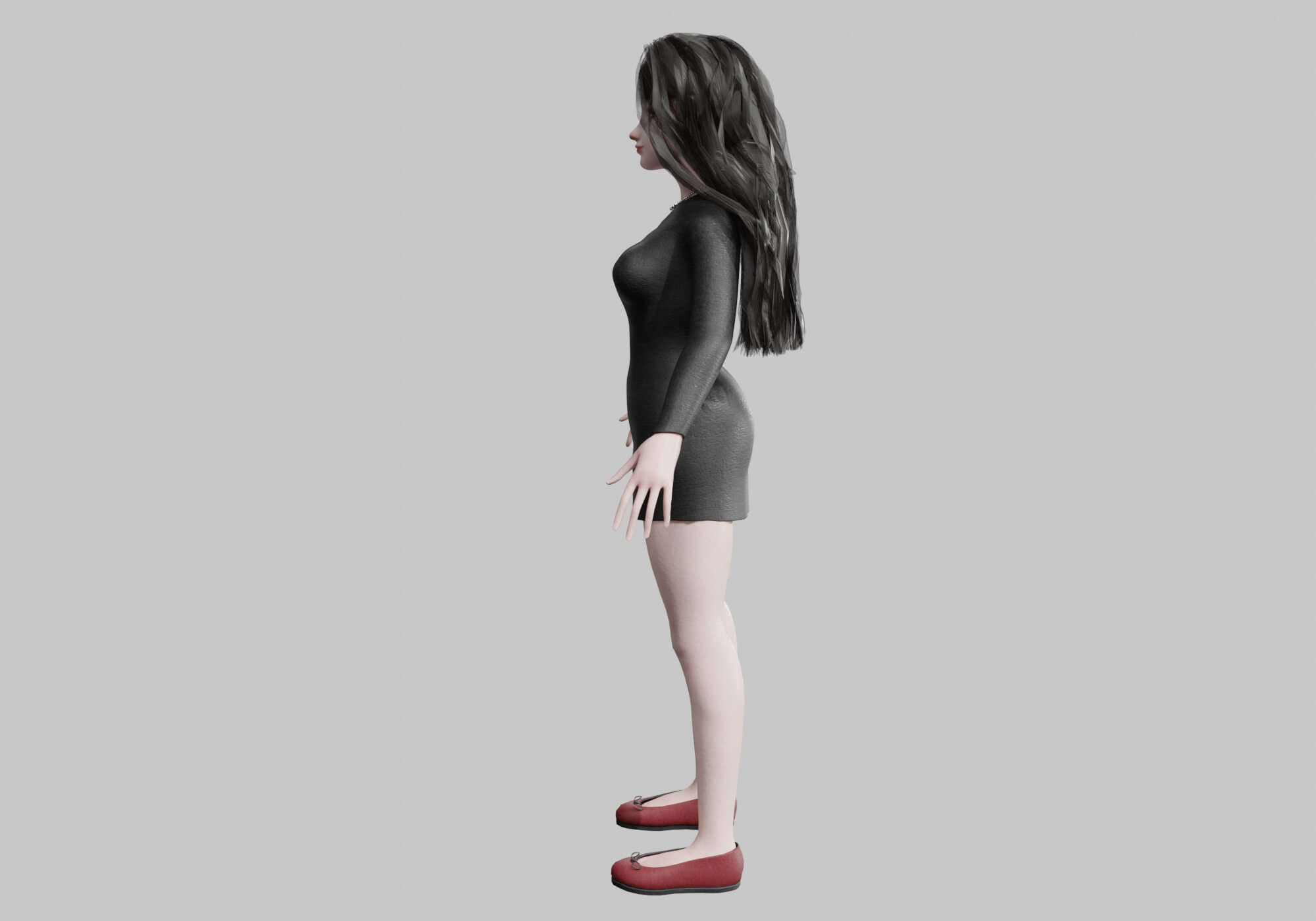 Cartoon Mysterious Woman V35383 - 3D Model by nickianimations