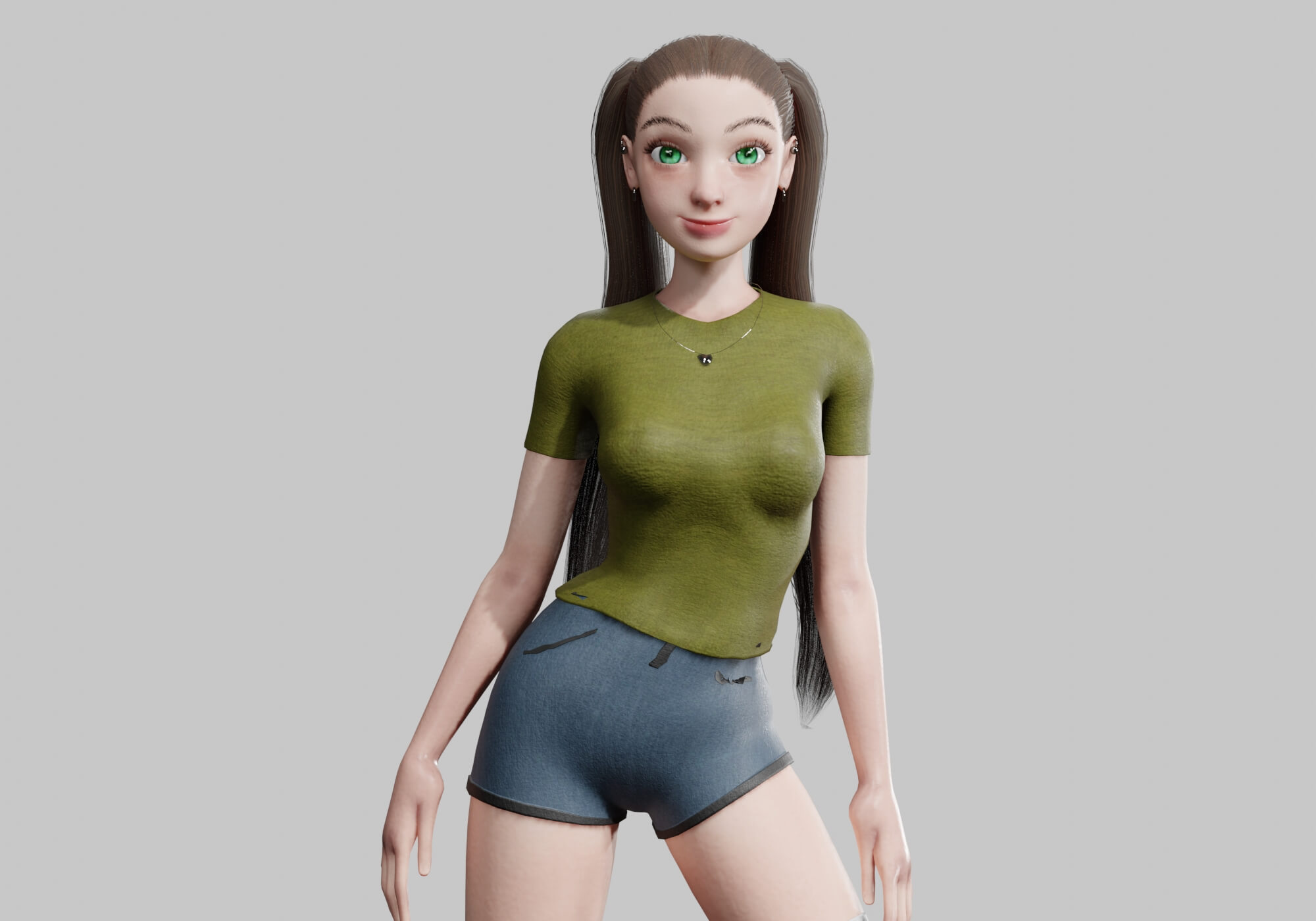 Cartoon Pretty Woman V24948 - 3D Model by nickianimations