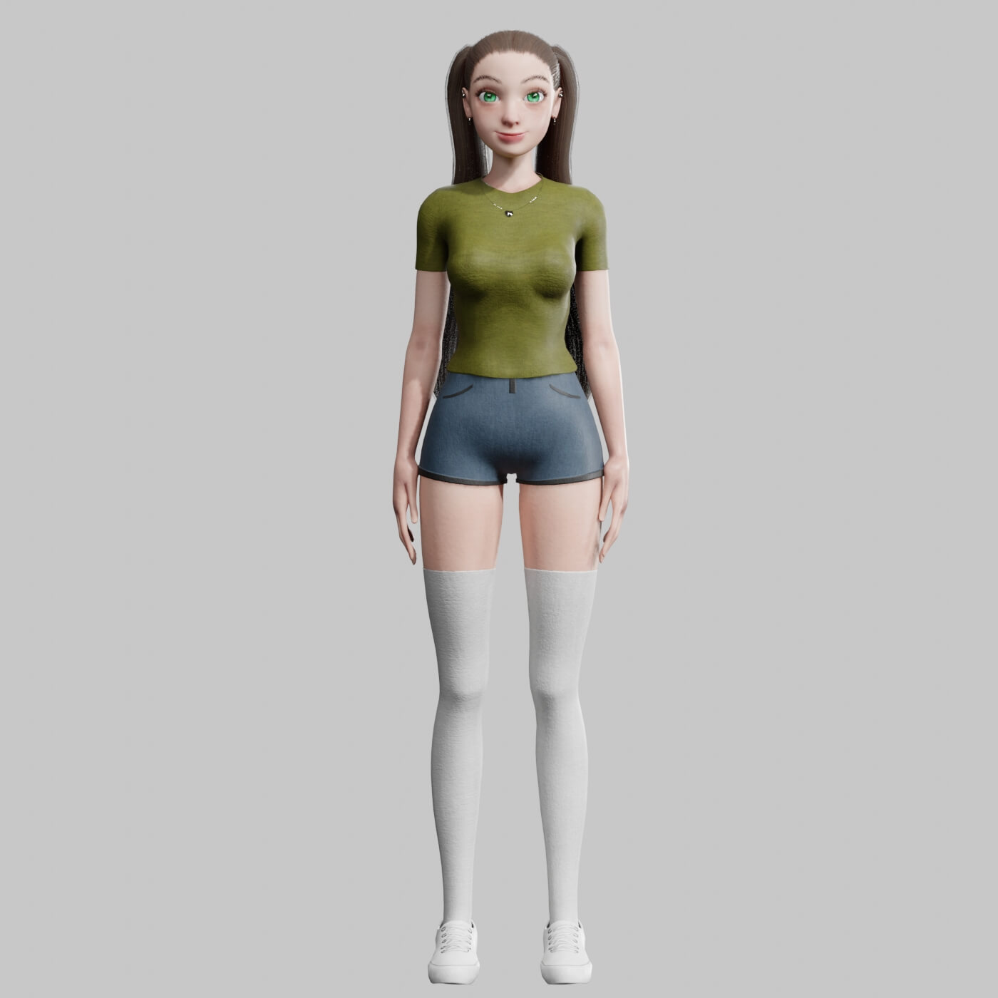 Cartoon Pretty Woman V24948 - 3D Model by nickianimations