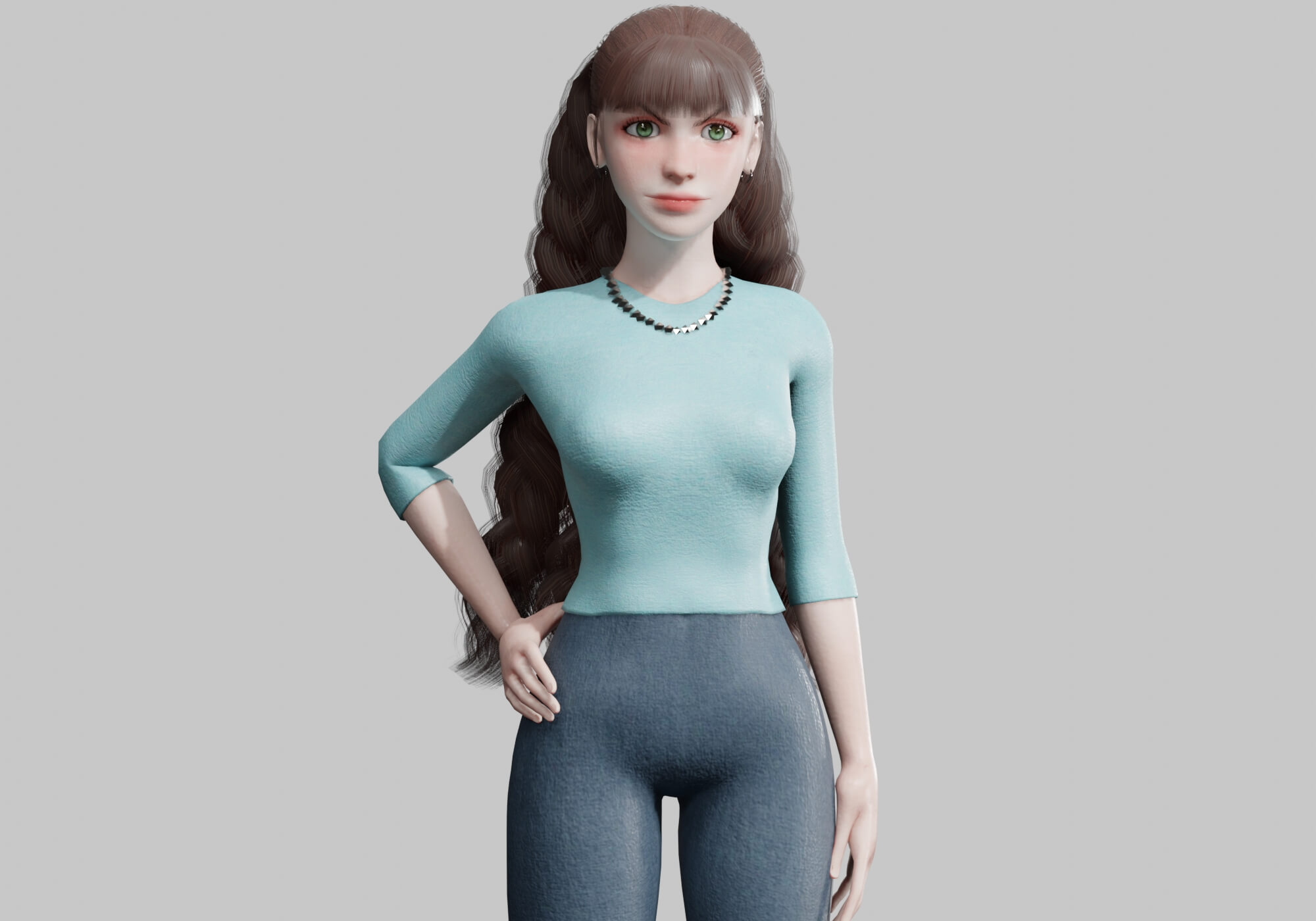 Cartoon Pretty Woman V36661 - 3D Model by nickianimations