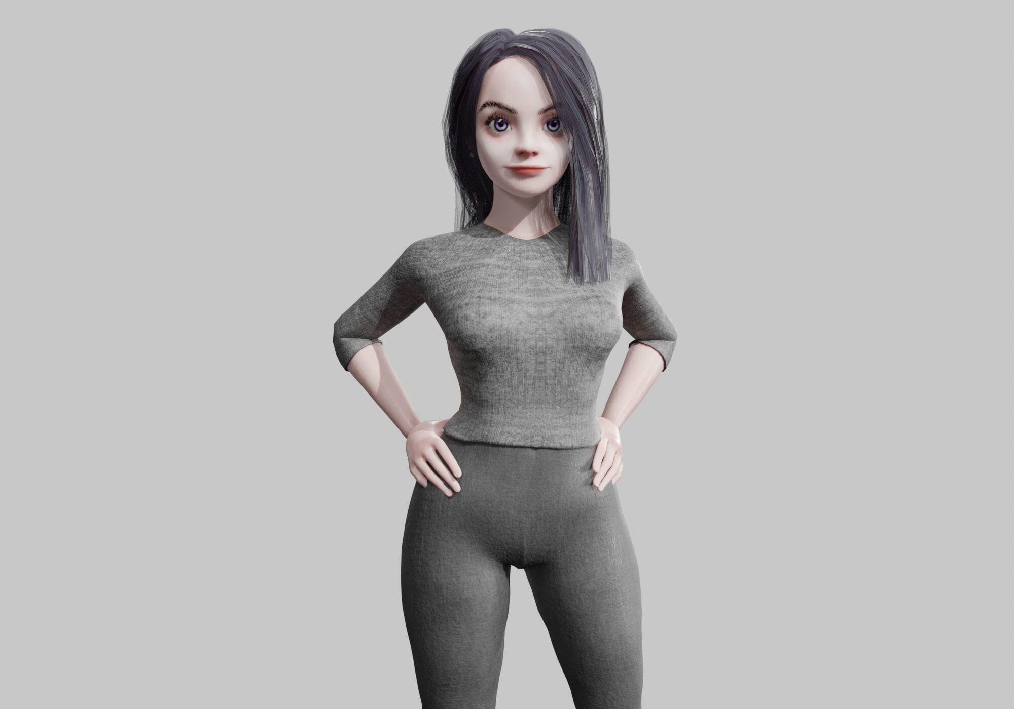 Cartoon Pretty Woman V36693 - 3D Model by nickianimations