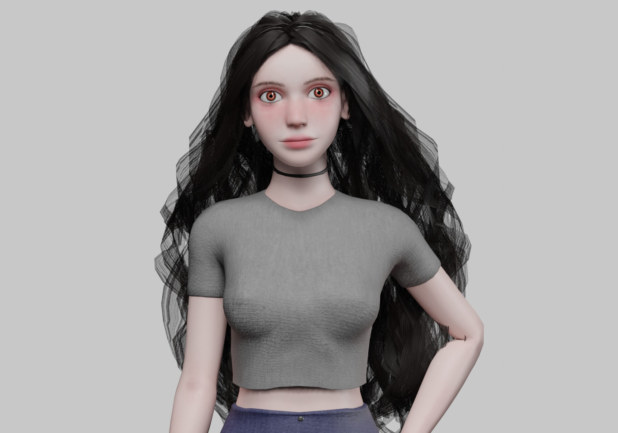 Cartoon Pretty Woman V38406 - 3D Model by nickianimations