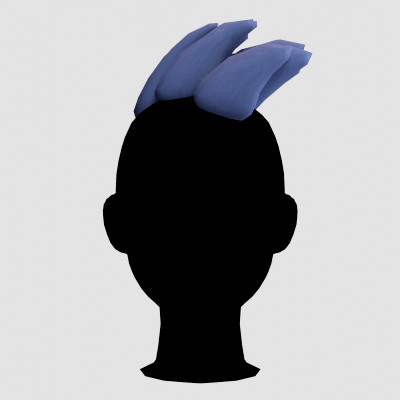 Cartoon Punk Hairstyle - 3D Model by nickianimations
