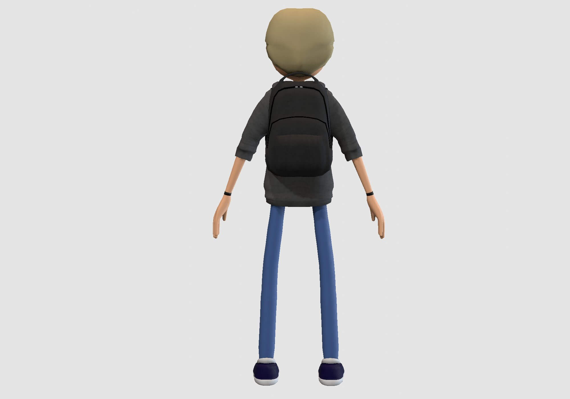 Cartoon School Boy - 3D Model by nickianimations