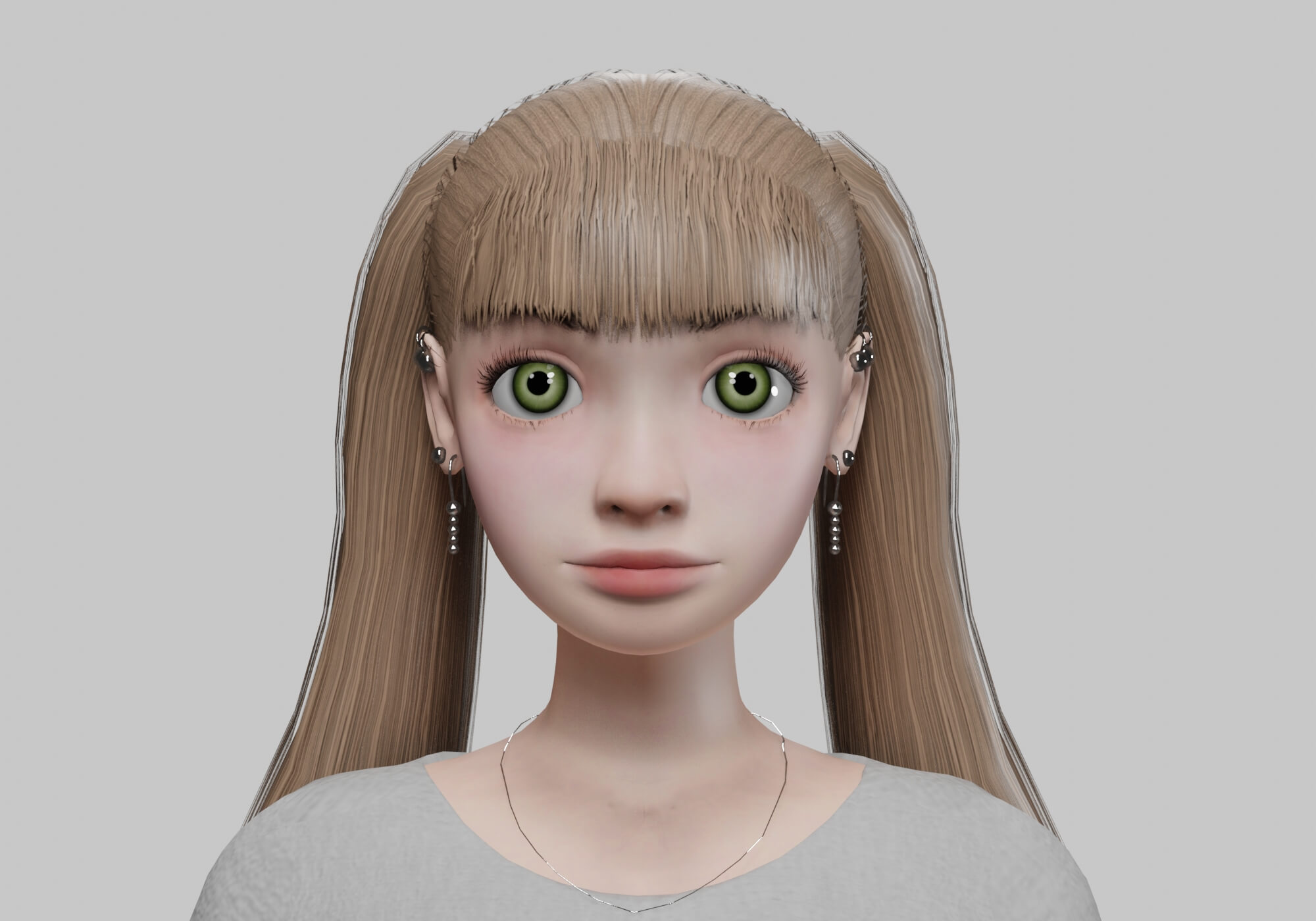 Cartoon Standard Girl V21997 - 3D Model by nickianimations