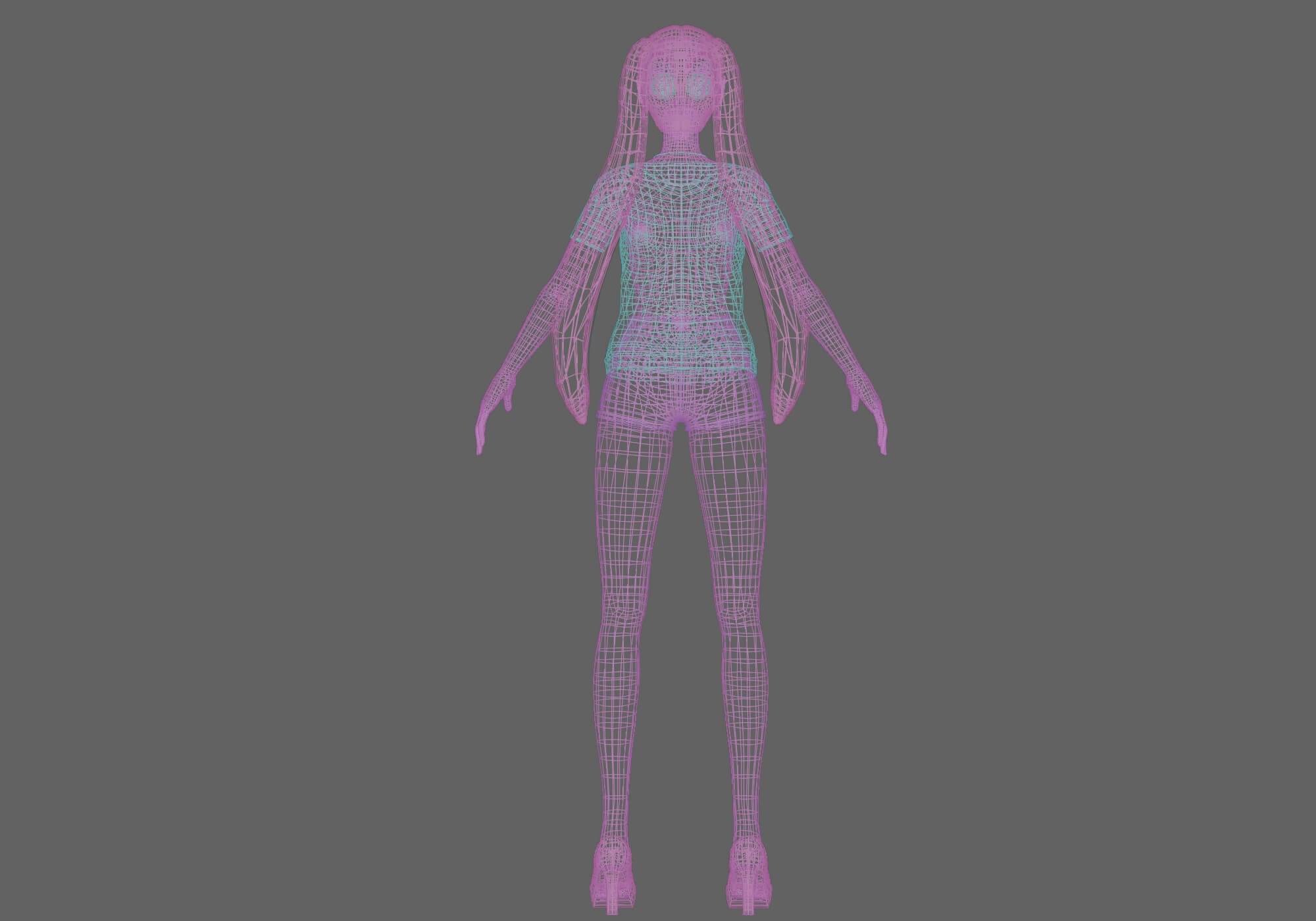 Cartoon Standard Girl V21997 - 3D Model by nickianimations