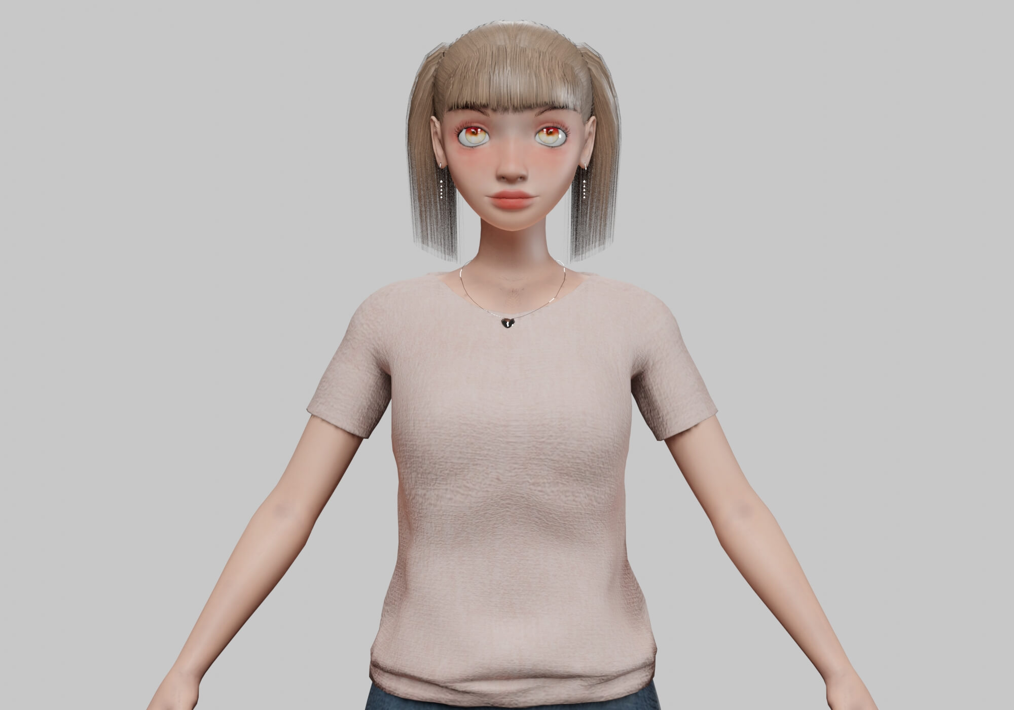 Cartoon Standard Girl V23169 - 3D Model by nickianimations