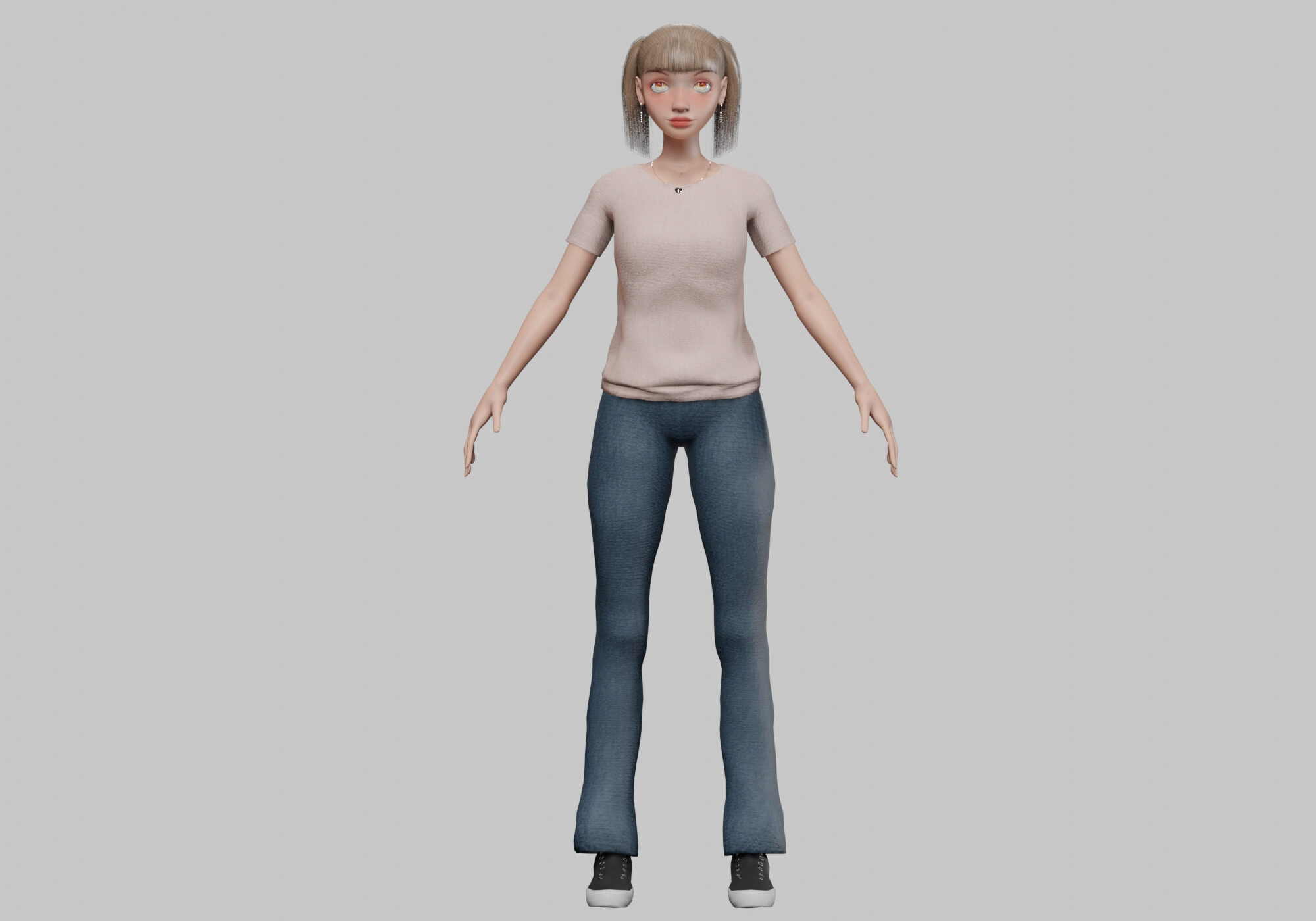 Cartoon Standard Girl V23169 - 3D Model by nickianimations
