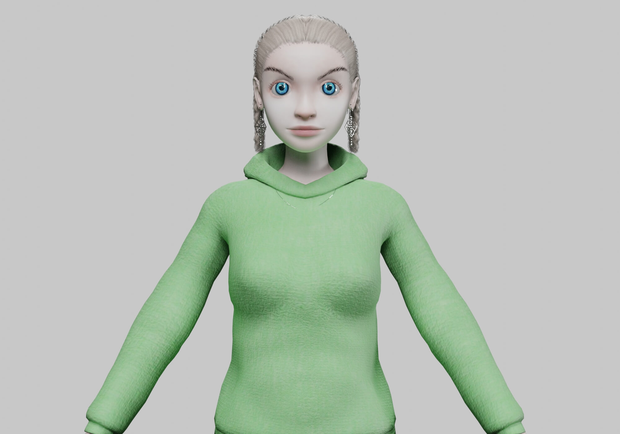 Cartoon Standard Girl V30277 - 3D Model by nickianimations