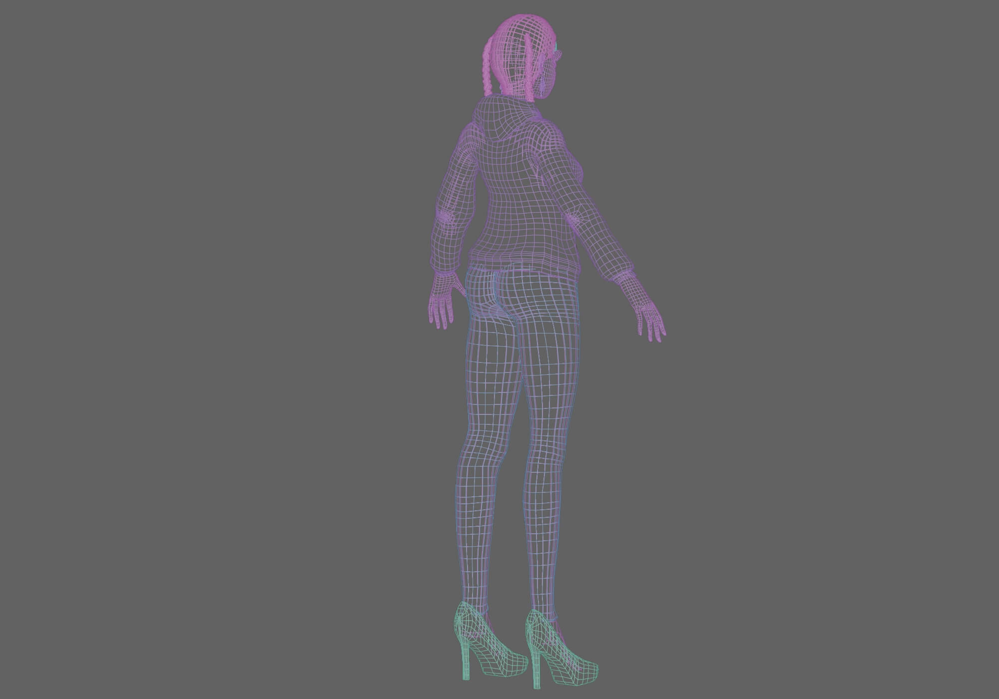 Cartoon Standard Girl V30277 - 3D Model by nickianimations