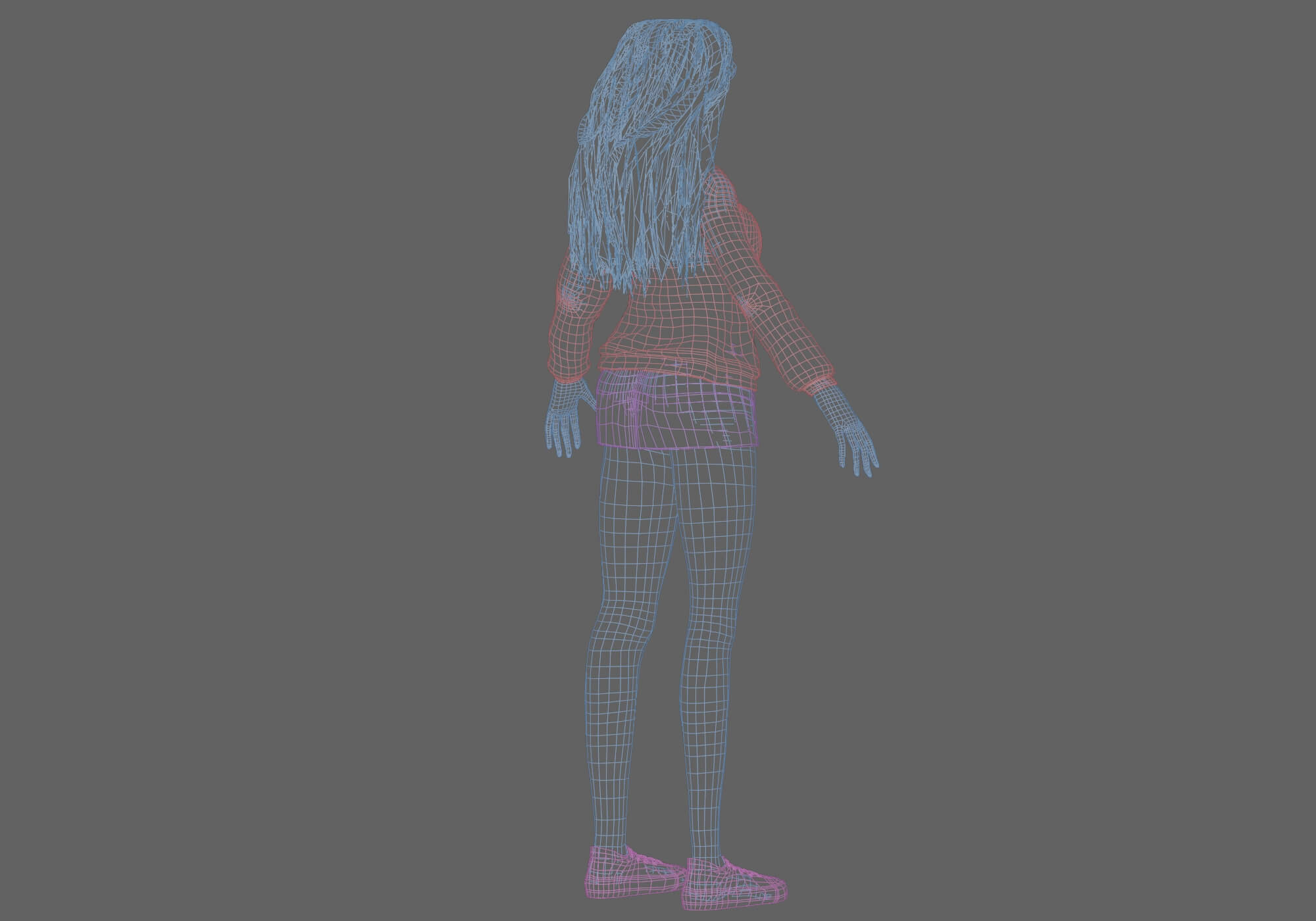 Cartoon Standard Girl V33172 - 3D Model by nickianimations