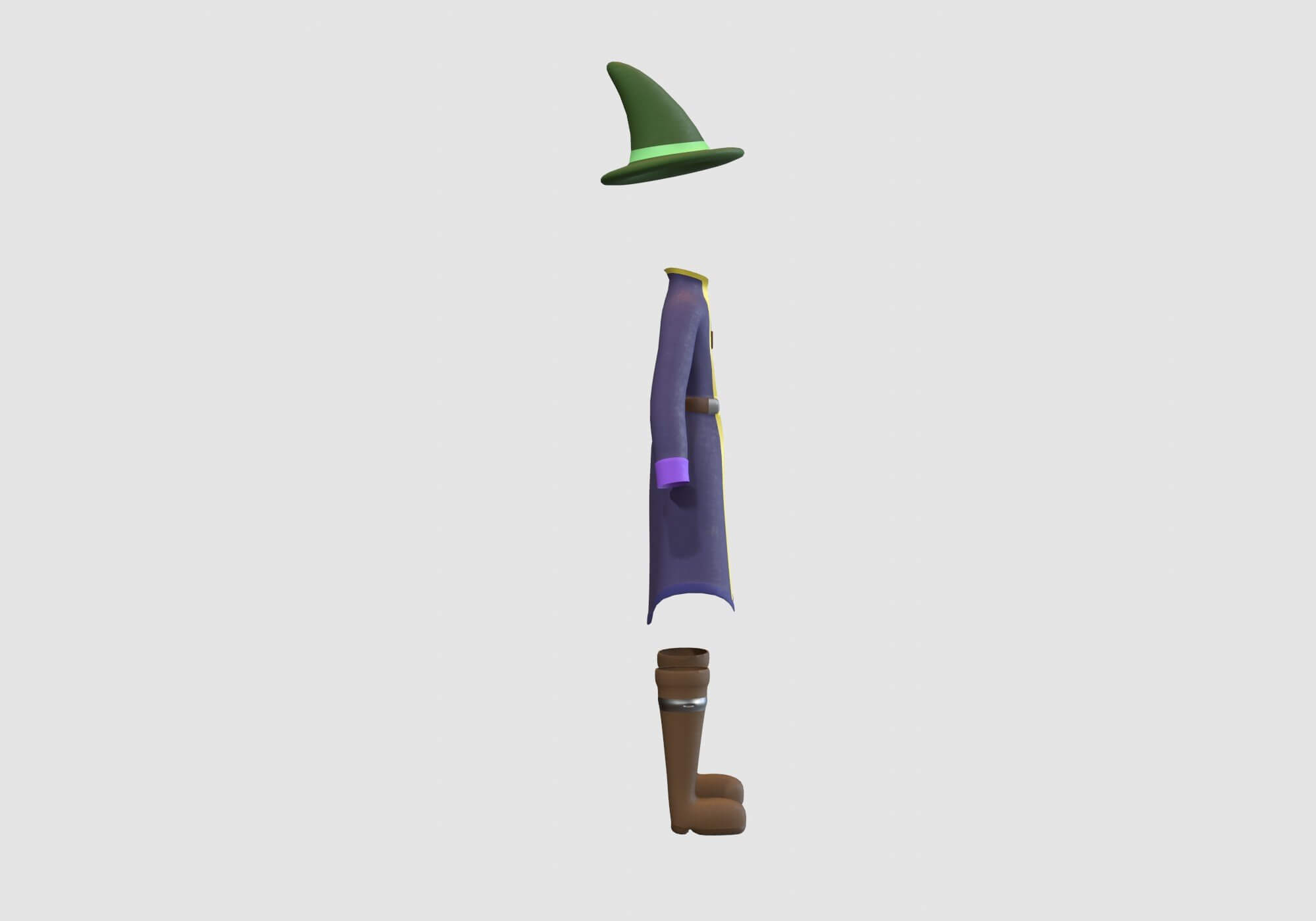 Cartoon Wizard Outfit - 3D Model by nickianimations